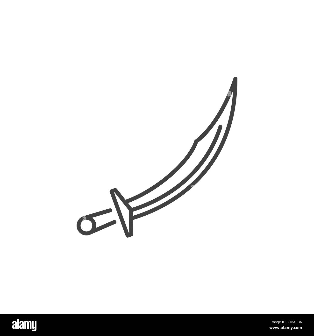 Ottoman Scimitar vector concept icon or design element in outline style ...