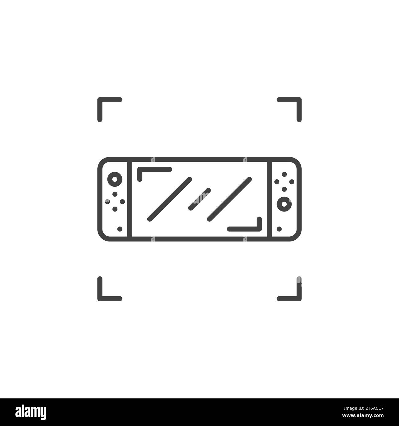 Handheld Game Console linear vector concept icon or design element ...