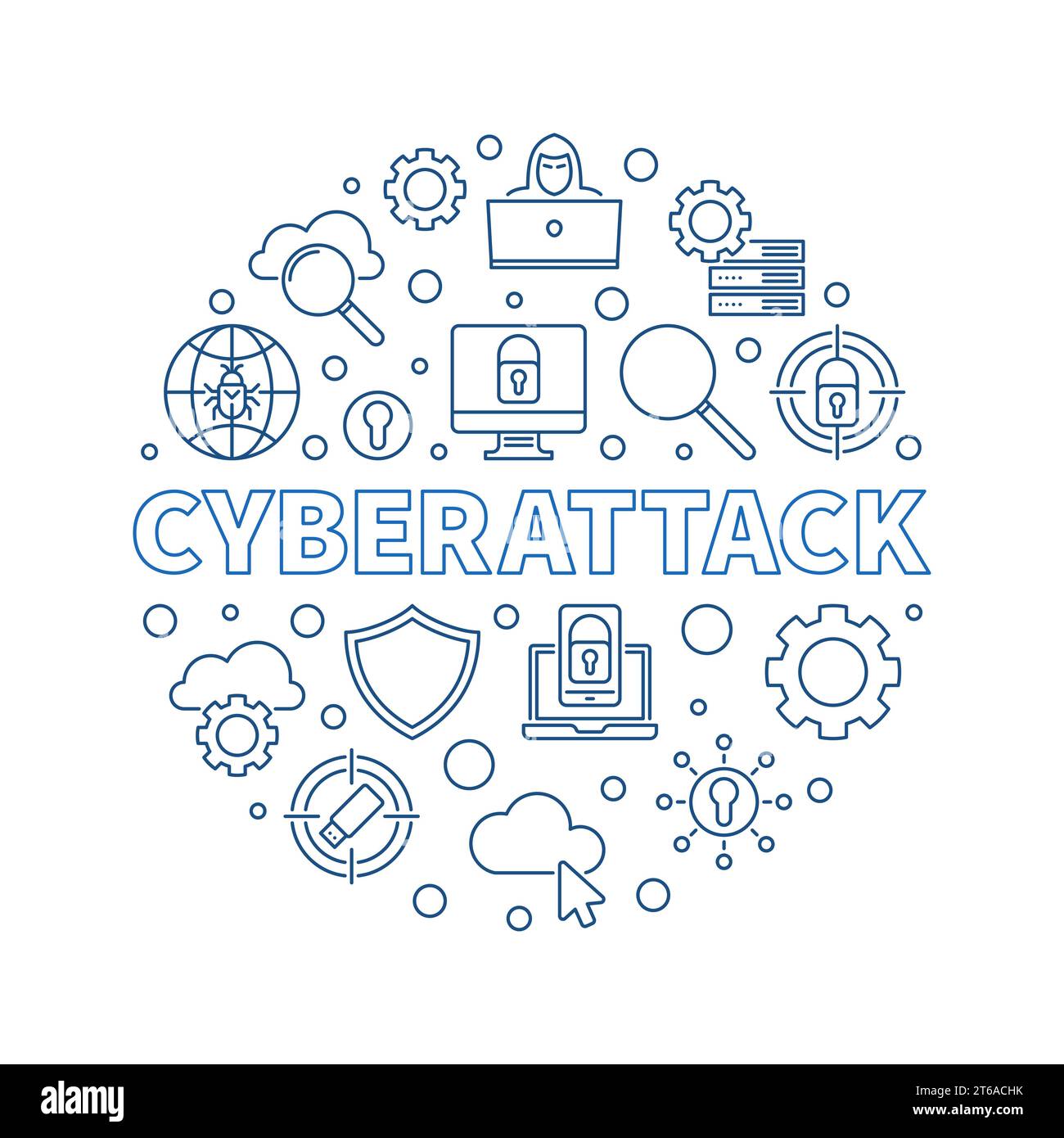 Digital lock circular Stock Vector Images - Alamy