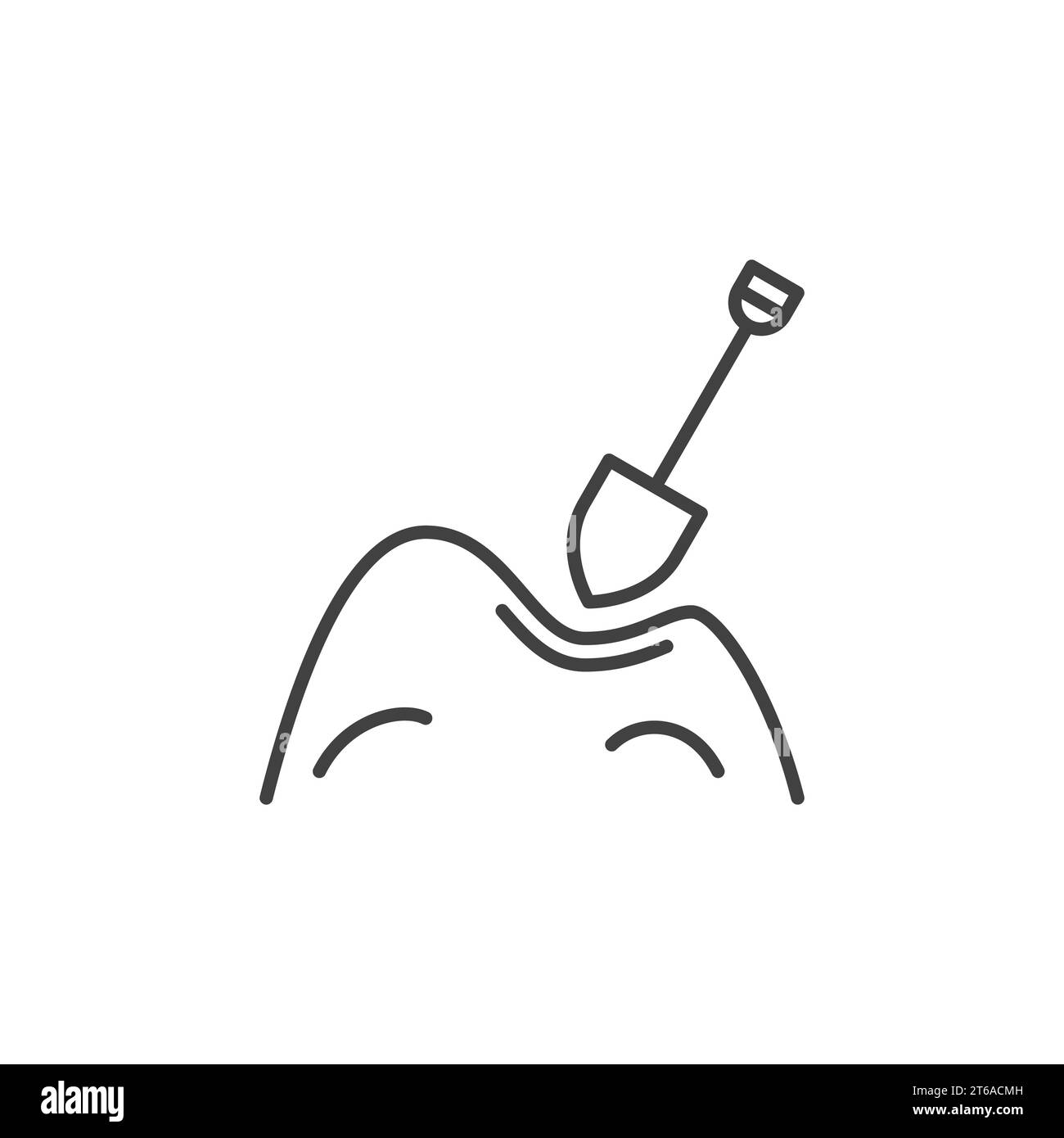 Sand and Shovel vector concept linear icon or symbol Stock Vector Image ...