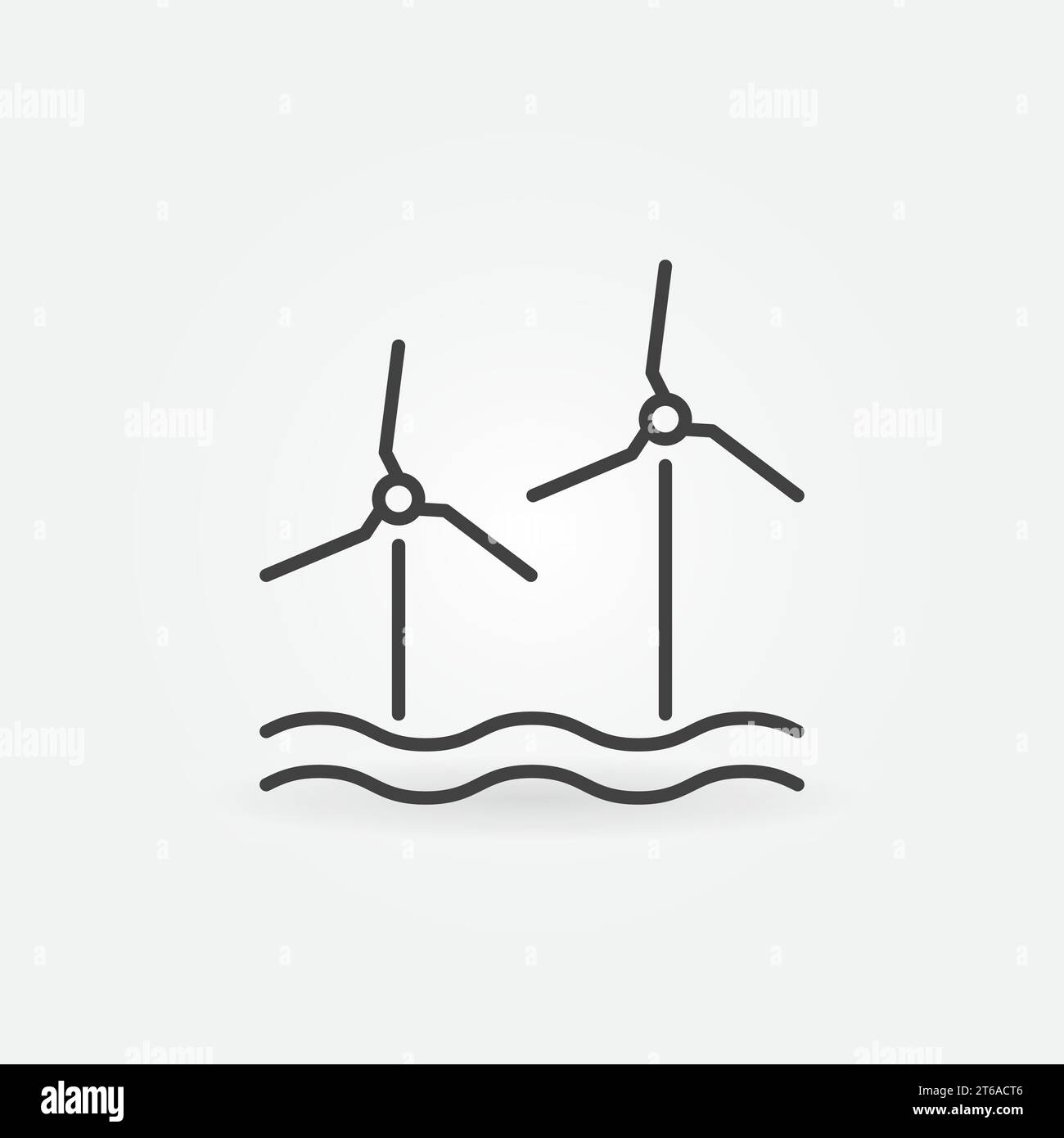 Wind Eco Renewable Energy linear vector concept icon or logo element ...