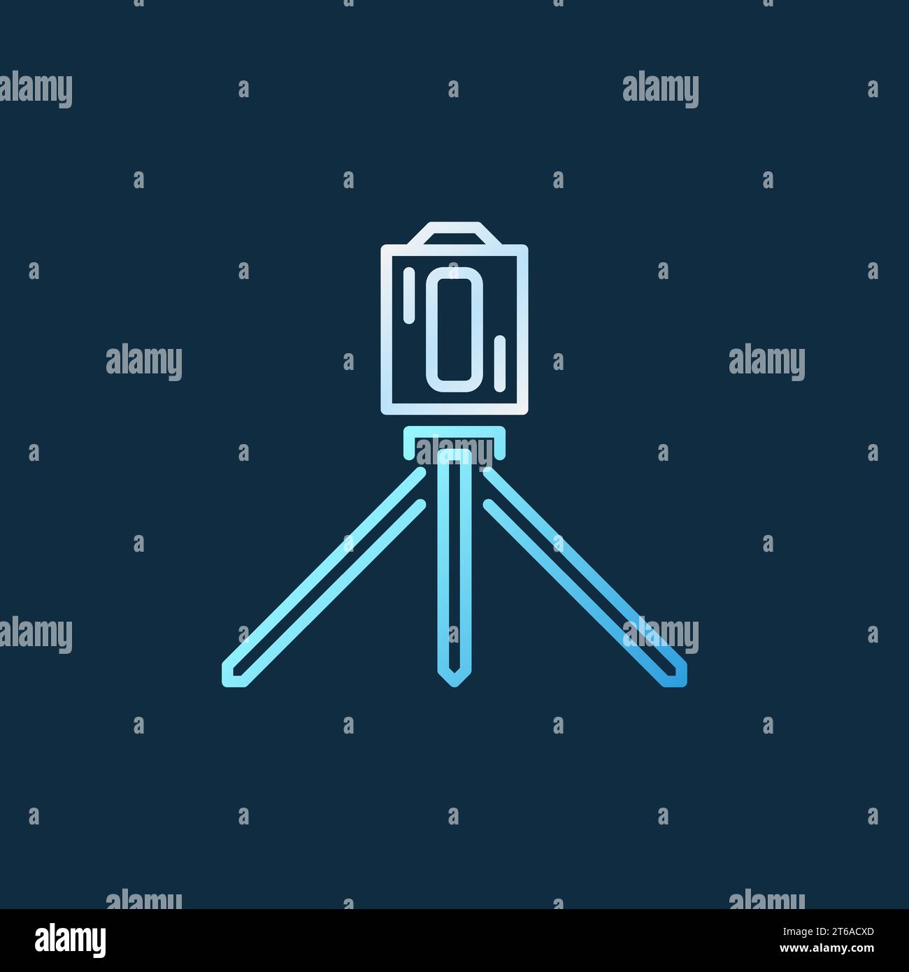 Vector Laser Level Tool creative icon in thin line style on dark ...