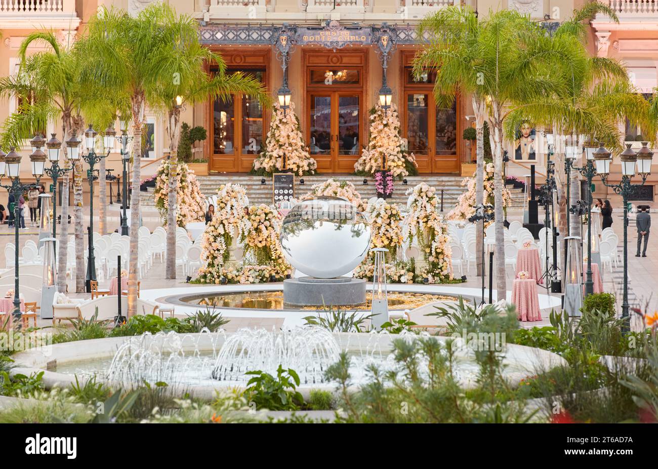 Monaco, Monte-Carlo, 12 November 2022: The famous square of Casino ...