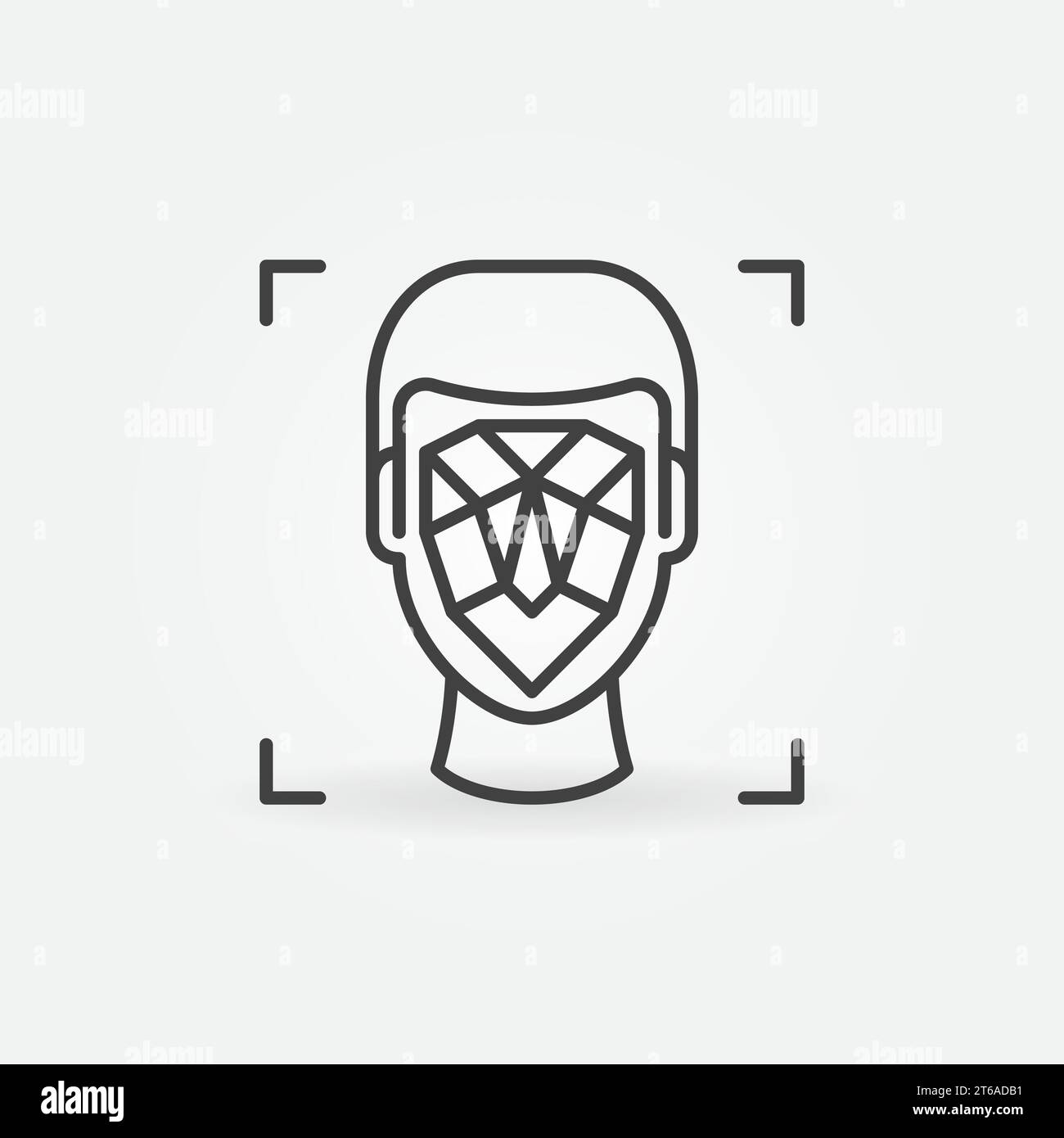 Man Face Swap or Facial Recognition Technology vector concept icon or ...