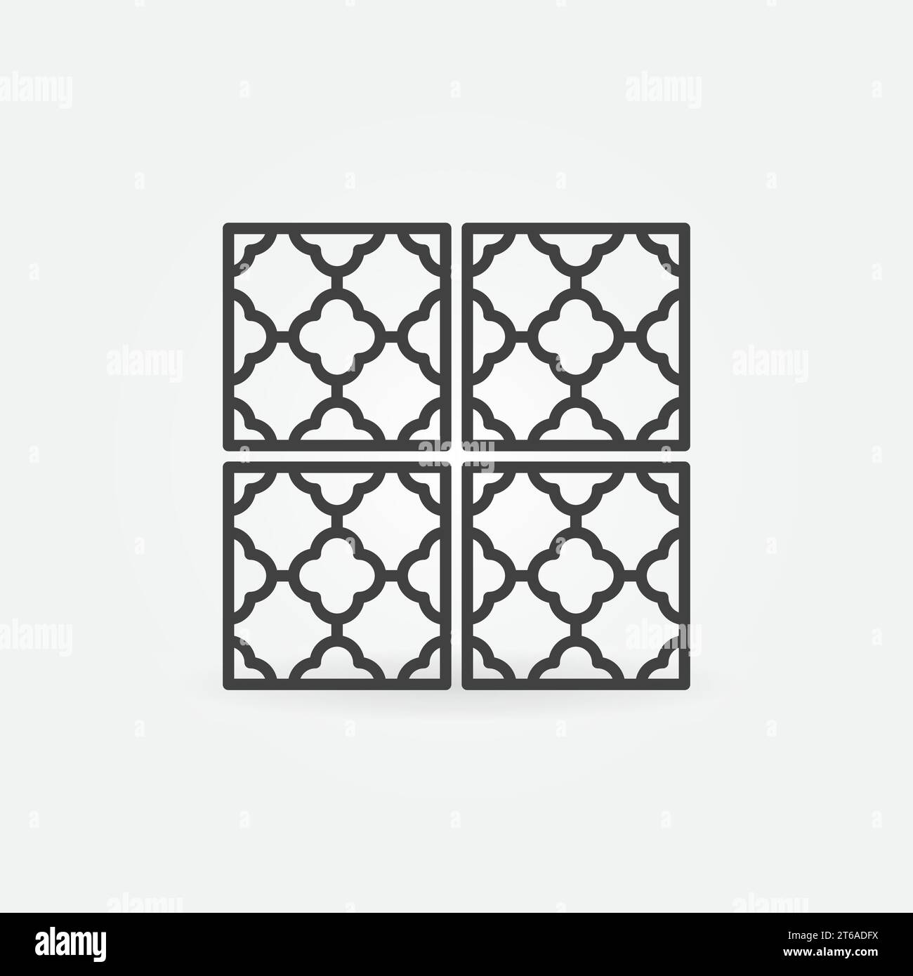 Floor or Wall Tiles outline vector concept icon or design element Stock ...