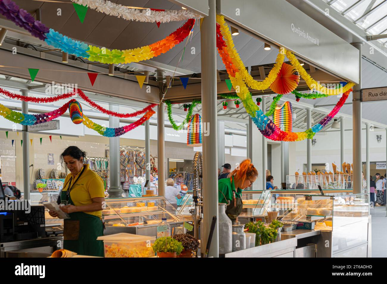 San Juan festival decorations in the market Stock Photo - Alamy