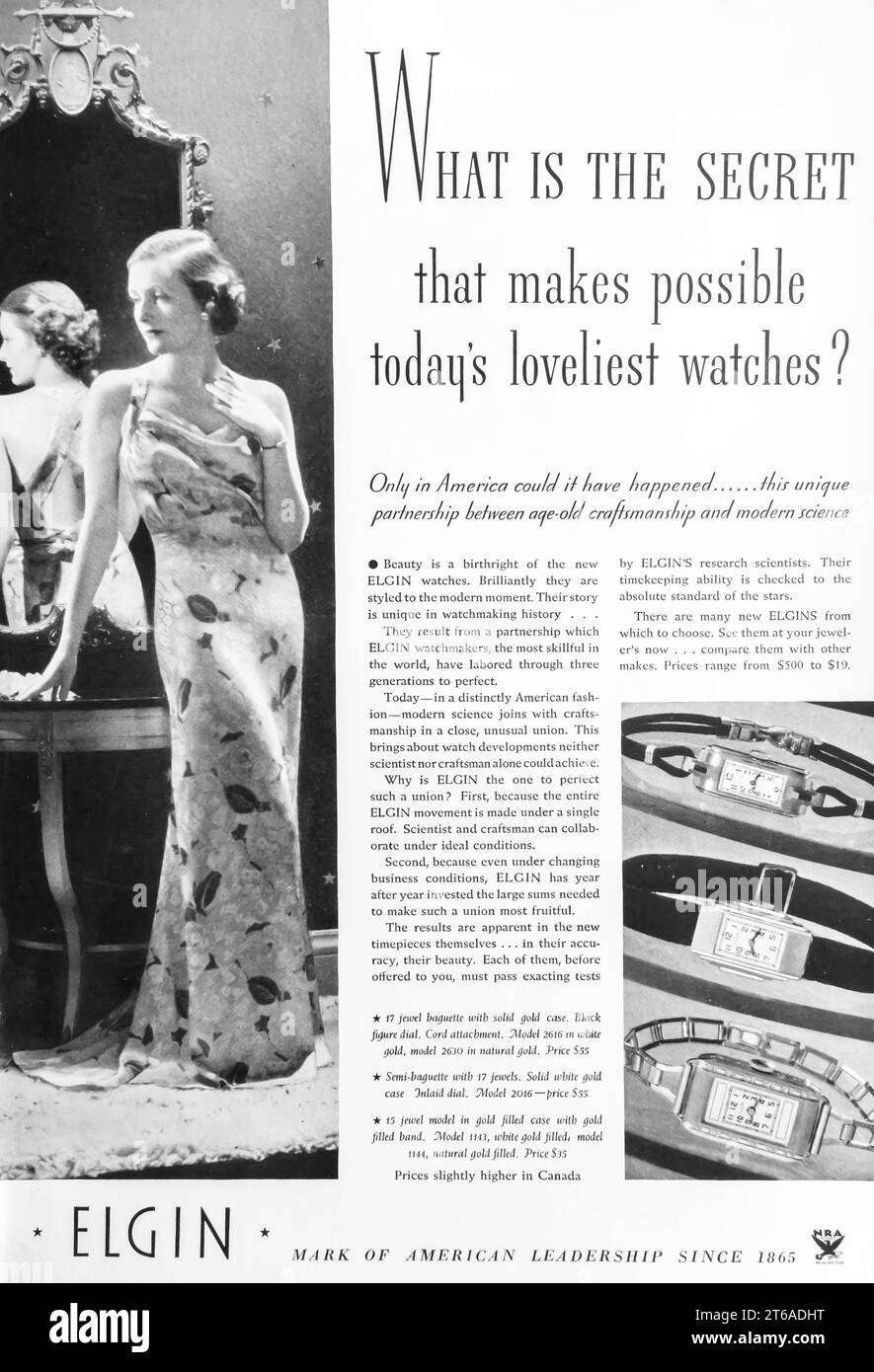 Watch ads 1930s hi-res stock photography and images - Alamy