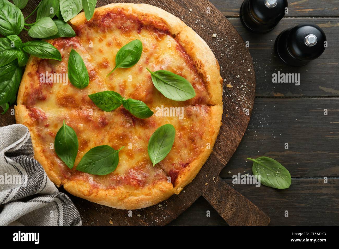 Margarita pizza. Traditional neapolitan margarita pizza and cooking ...