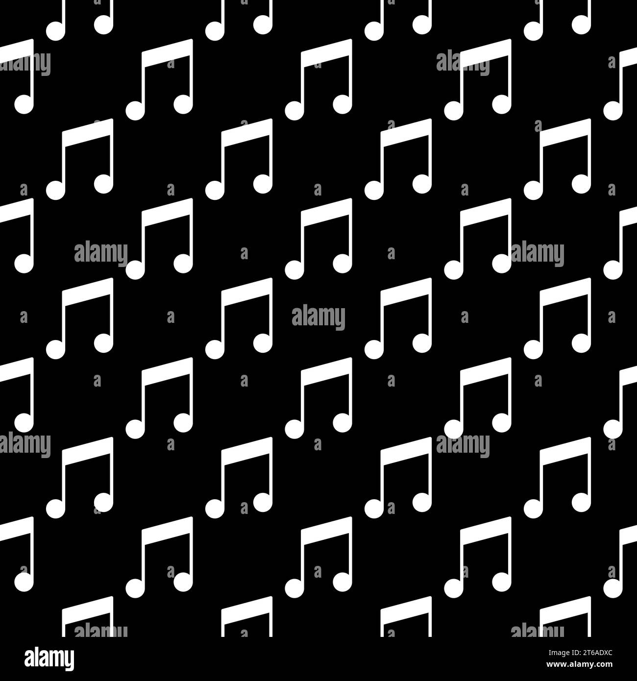 White Musical Note vector minimal seamless pattern on dark background ...