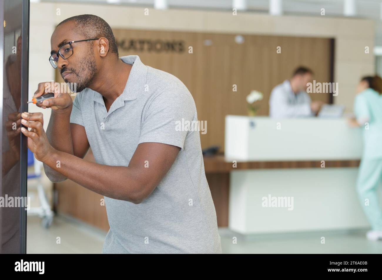 a technician in a hospital Stock Photo - Alamy