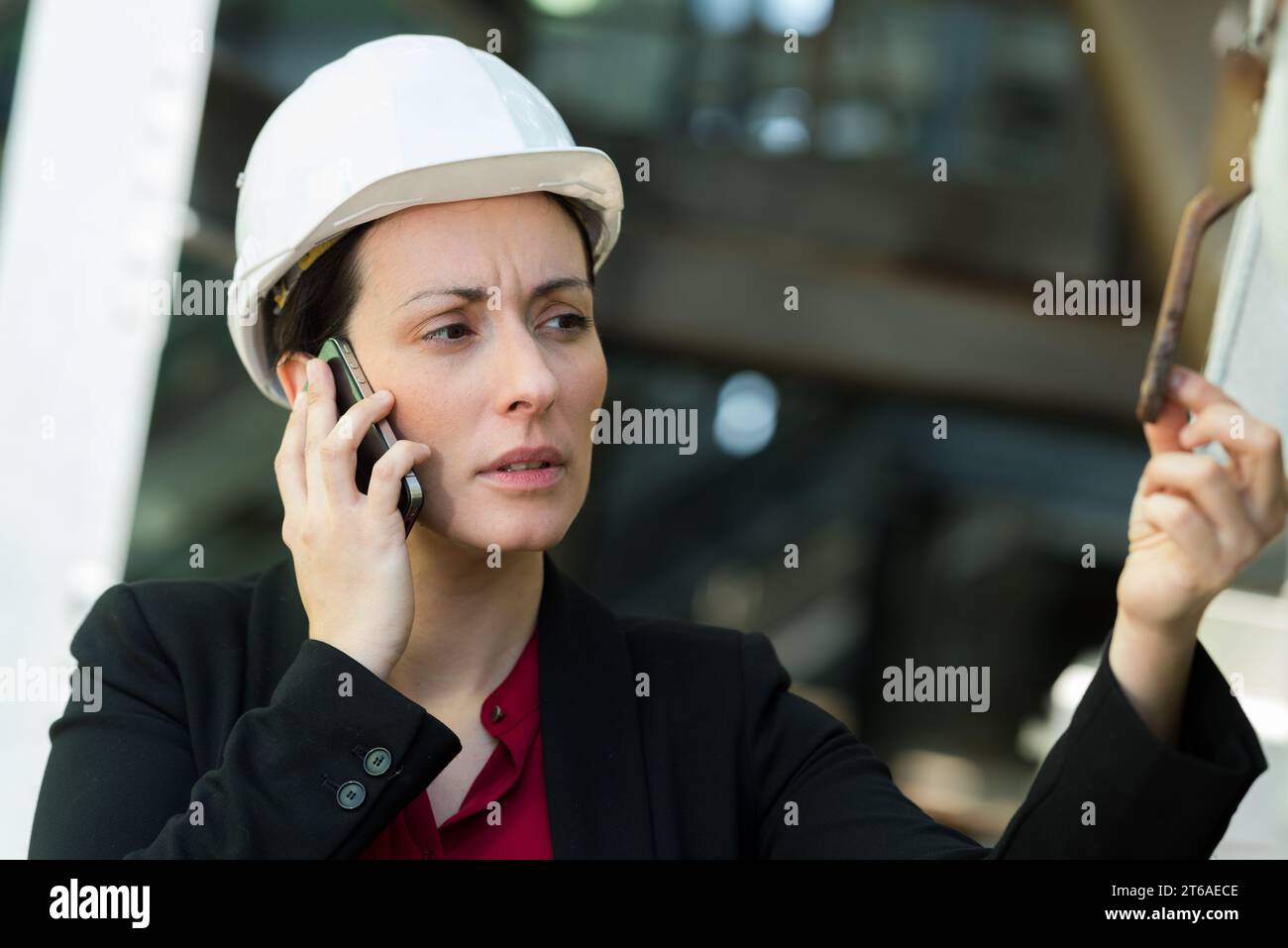 female engineer on the phone Stock Photo - Alamy