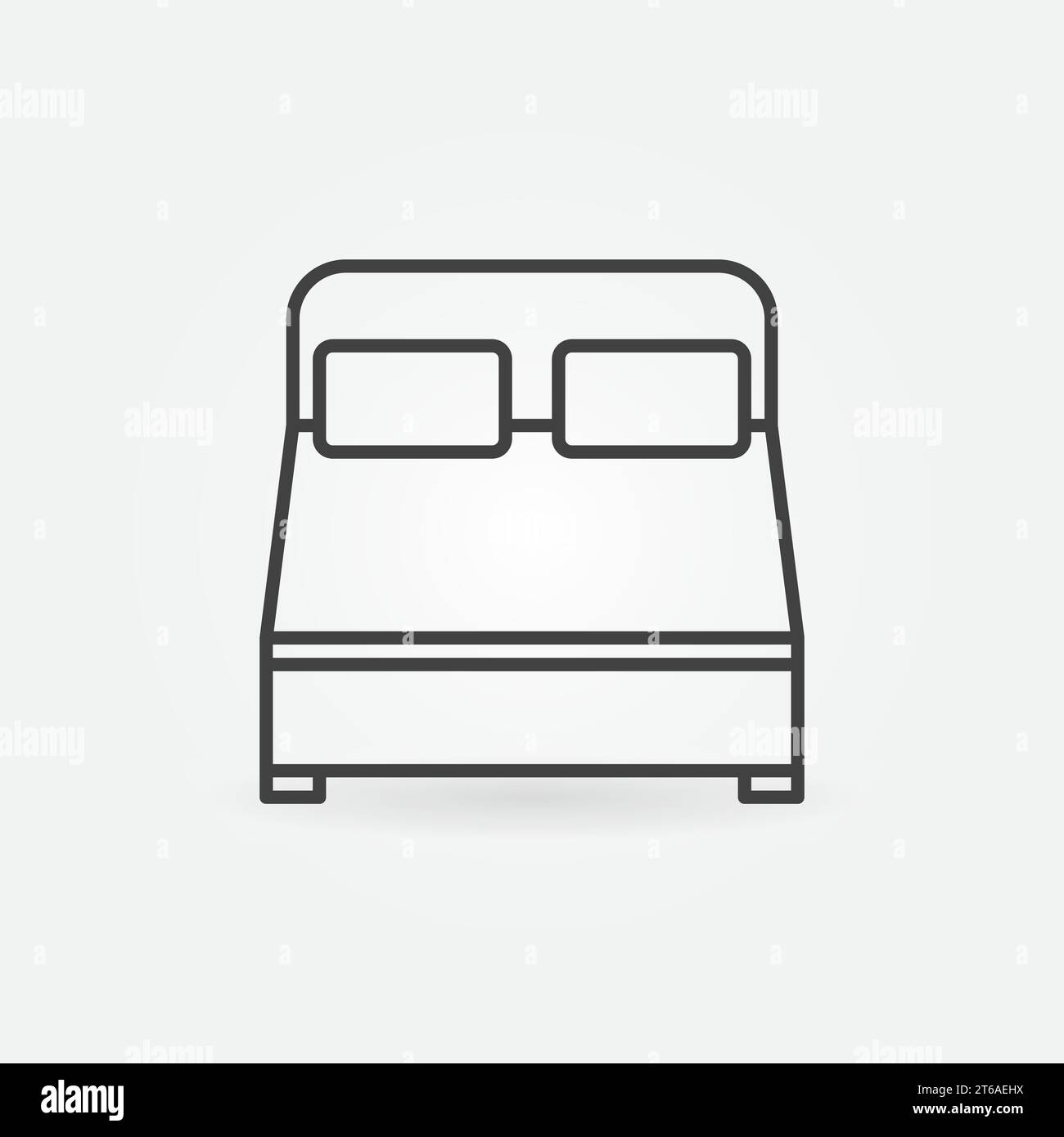 King Size Bed outline vector concept icon or design element Stock ...
