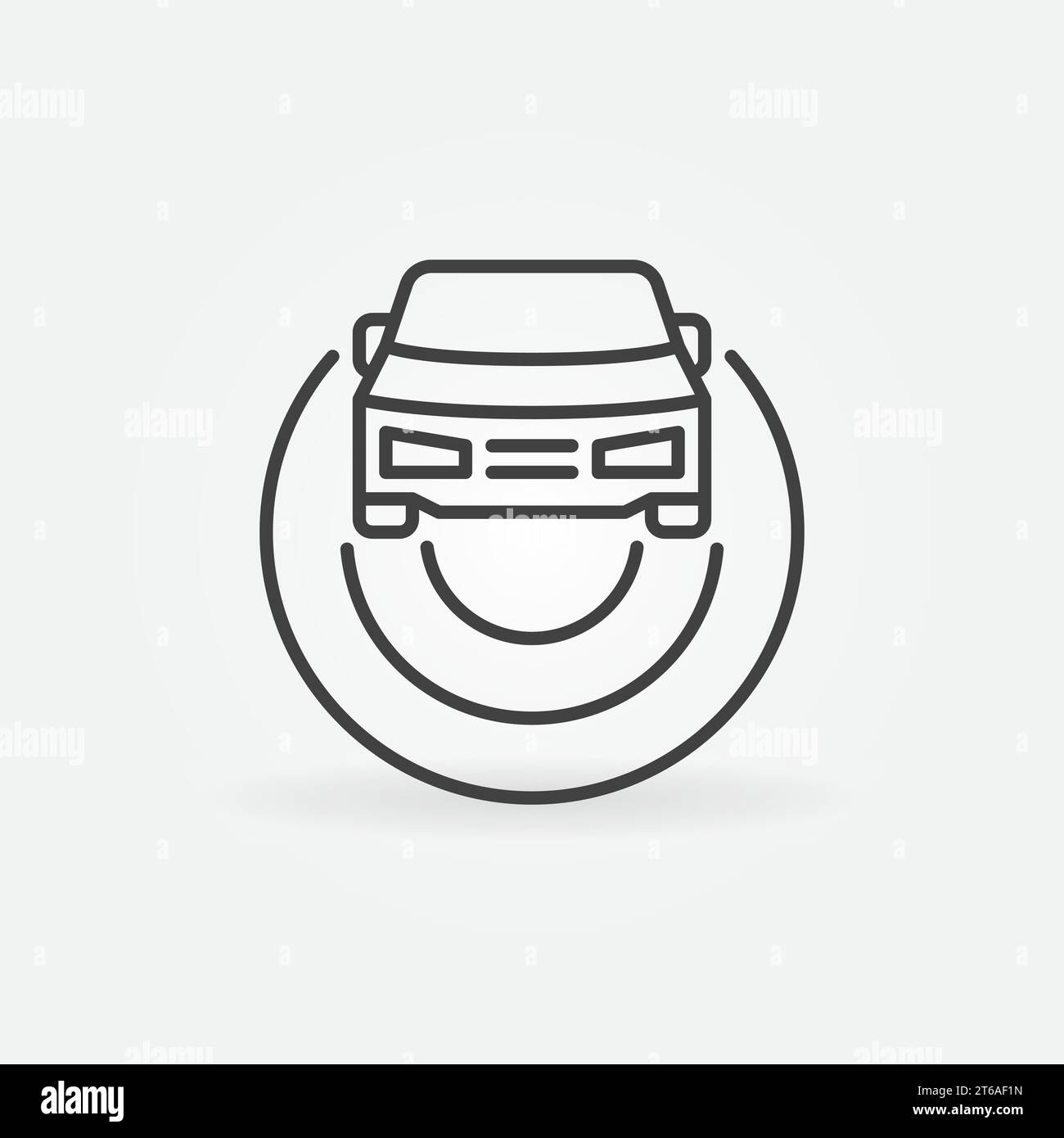 Car Autopilot outline icon. Autonomous Vehicle AV vector concept line ...