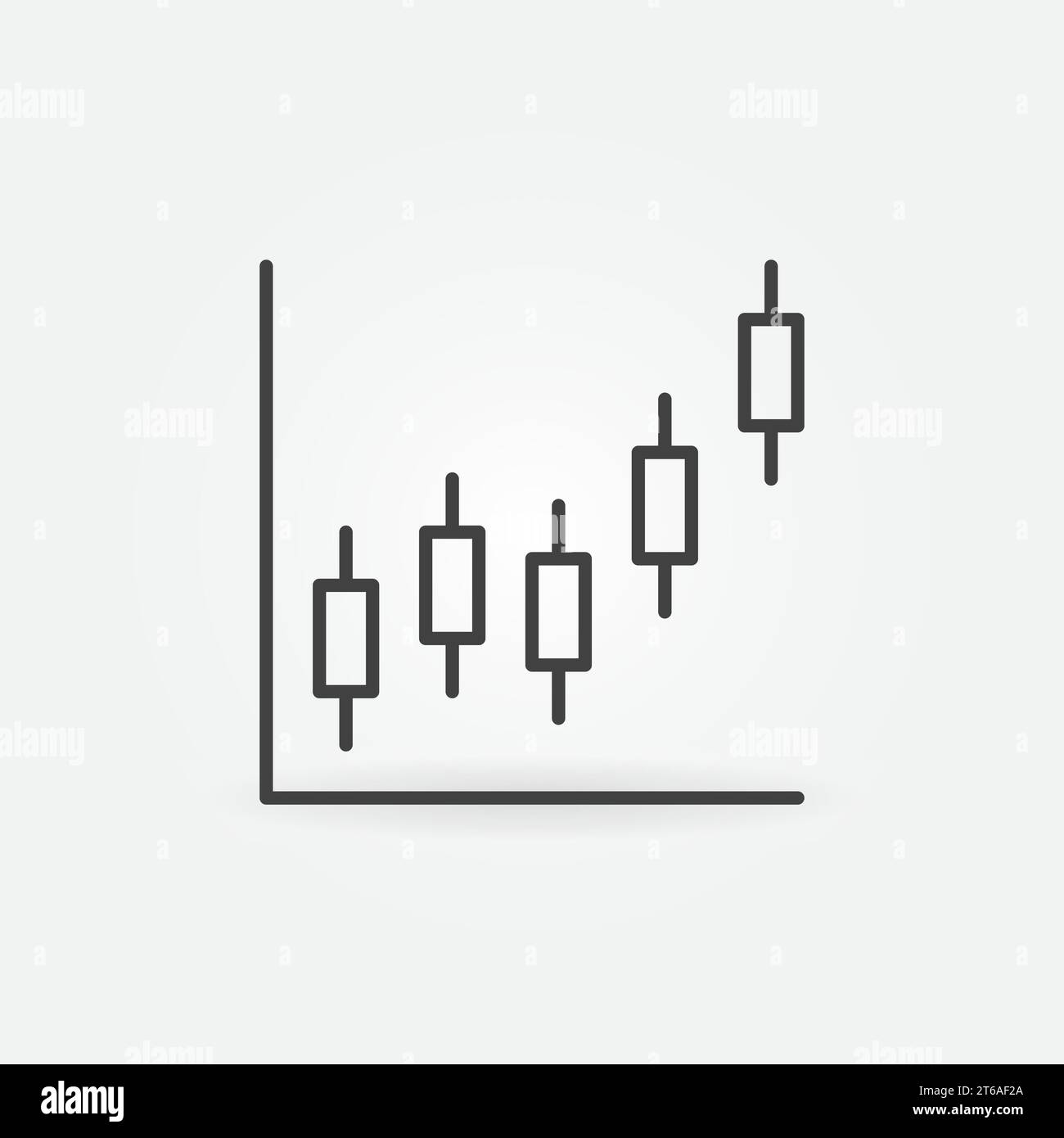 Candlestick Chart vector concept icon. Financial or Stock Graph sign in ...