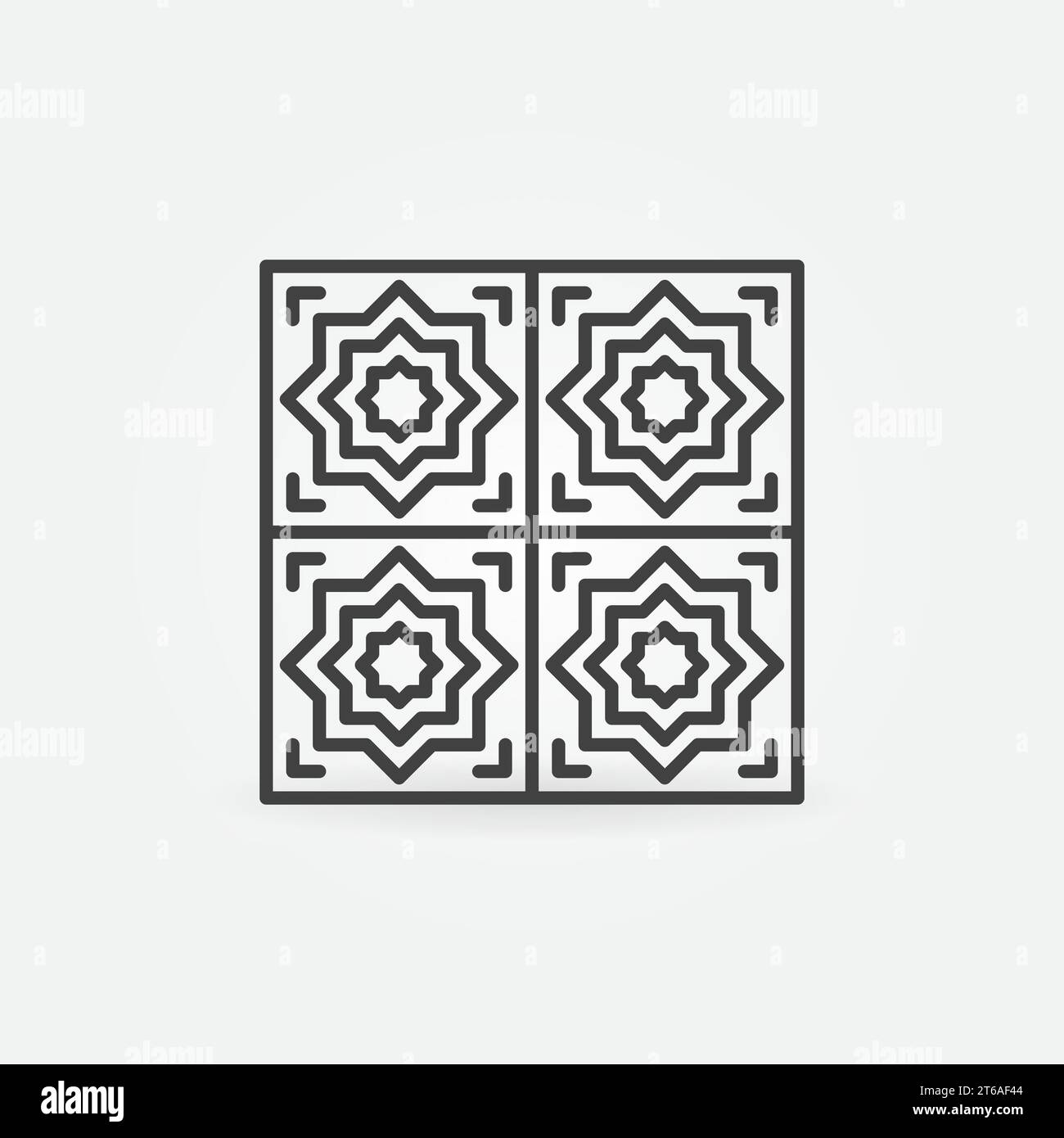 Tile outline vector concept icon or design element Stock Vector Image ...