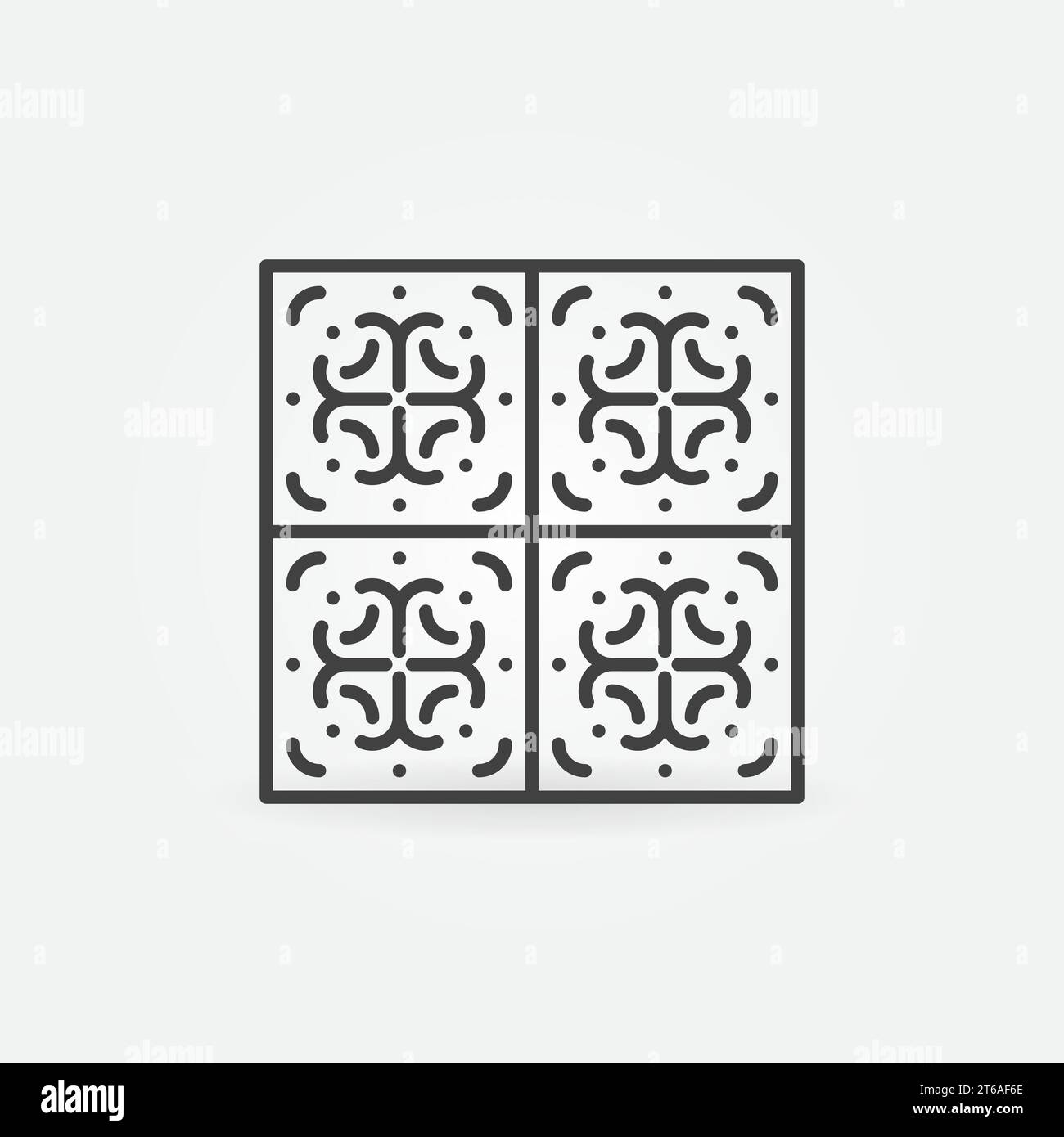 Tiles outline vector concept icon or design element Stock Vector Image ...