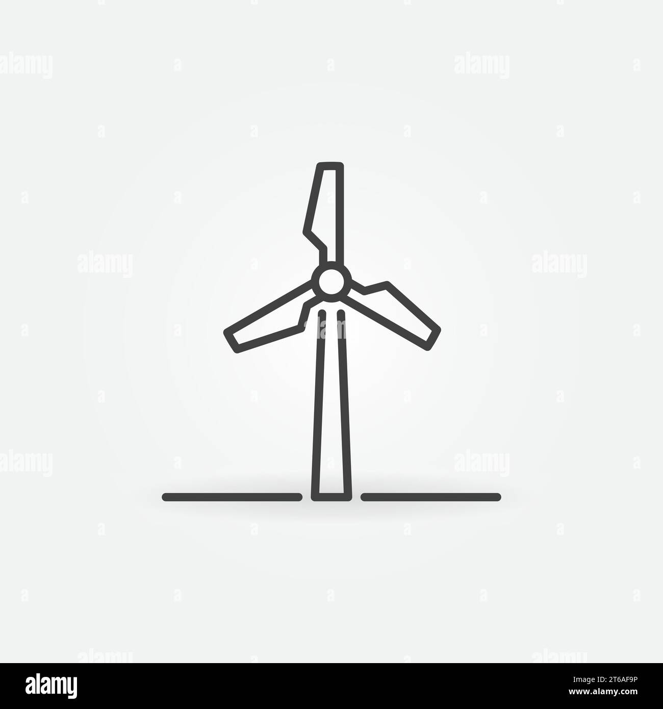 Wind Energy concept outline simple icon - vector wind turbine sign ...
