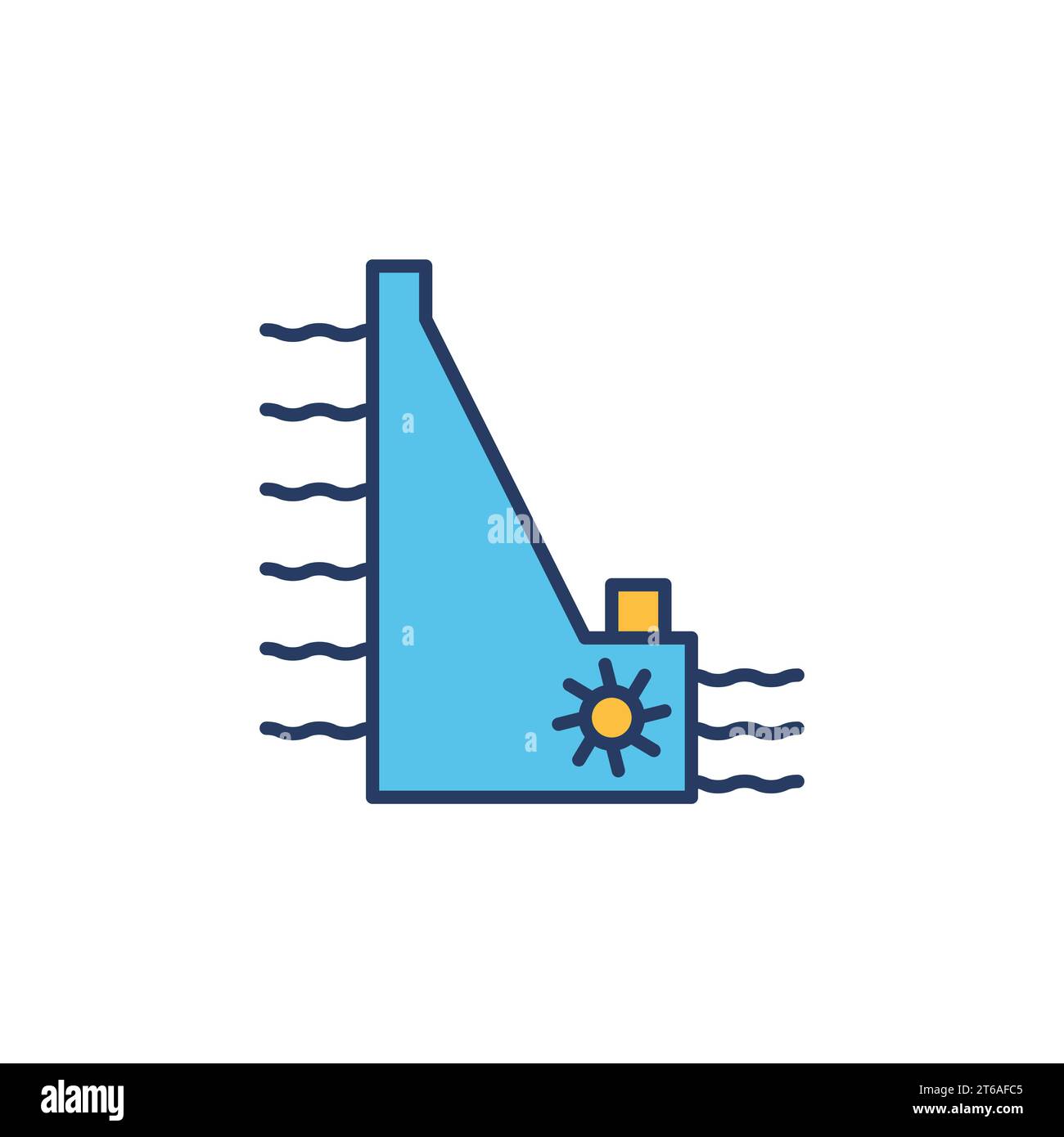 Hydropower Dam vector concept colored icon or symbol Stock Vector Image ...