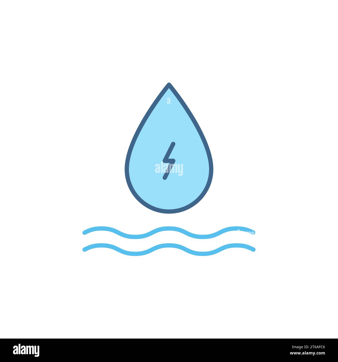 Hydro Energy Water Drop vector concept colored icon or symbol Stock ...