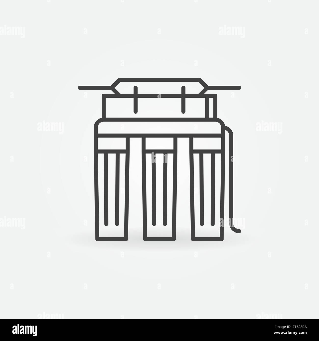 Reverse Osmosis for Water vector thin line concept icon or design ...