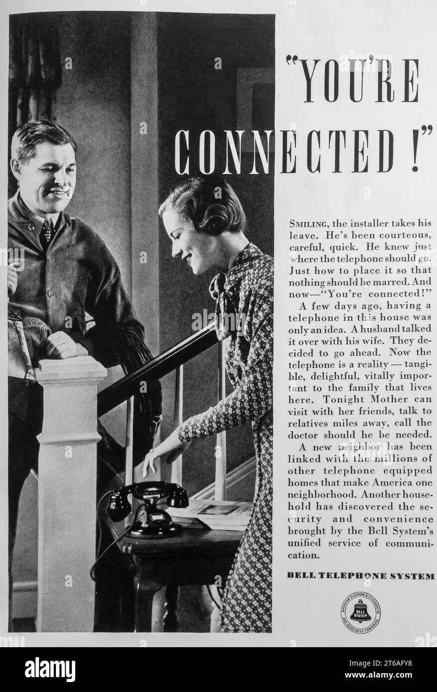 1934 American Telephone and Telegraph Company, Bell telephone system ...