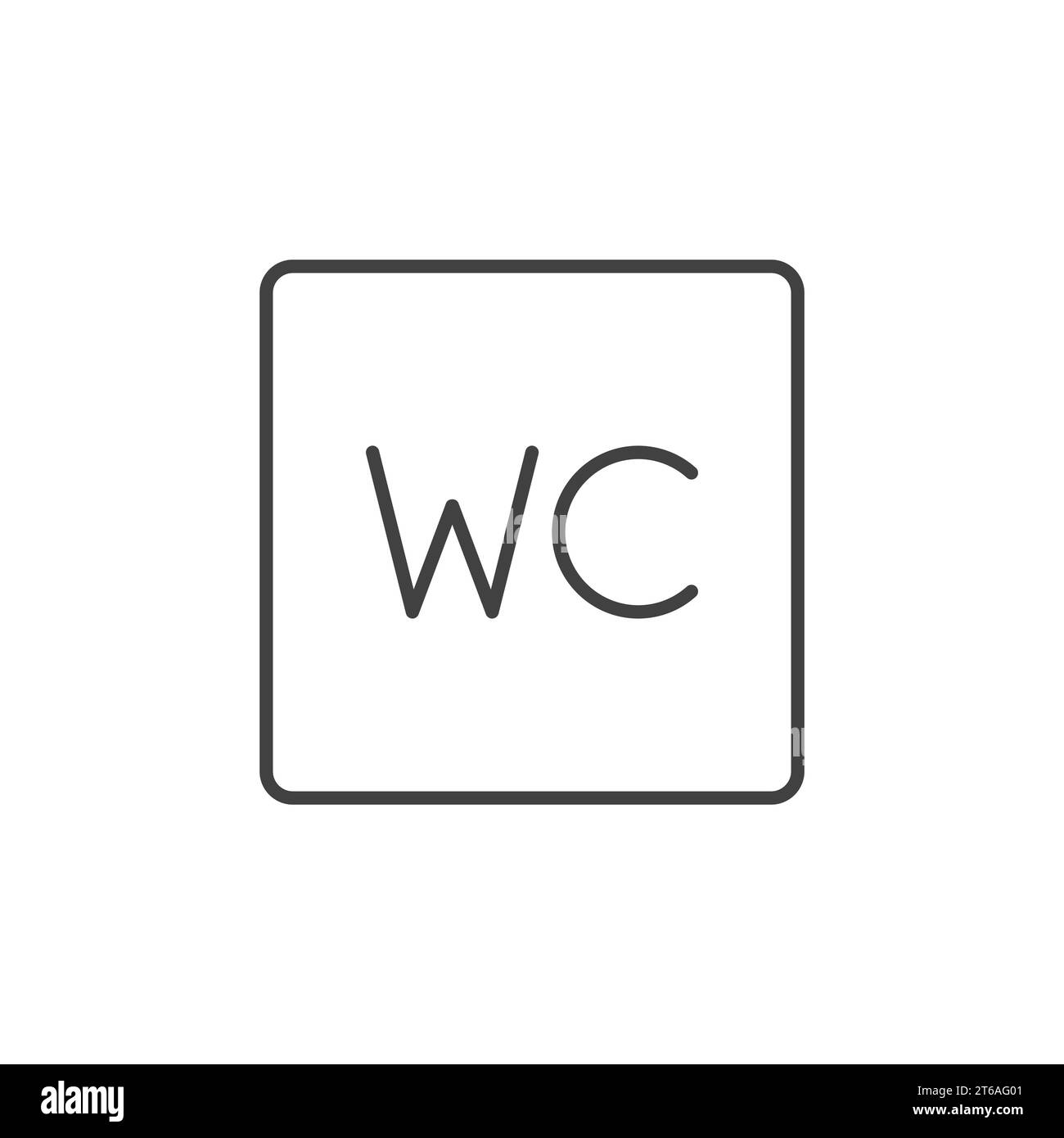 WC concept outline vector icon - Toilet linear minimal sign Stock ...