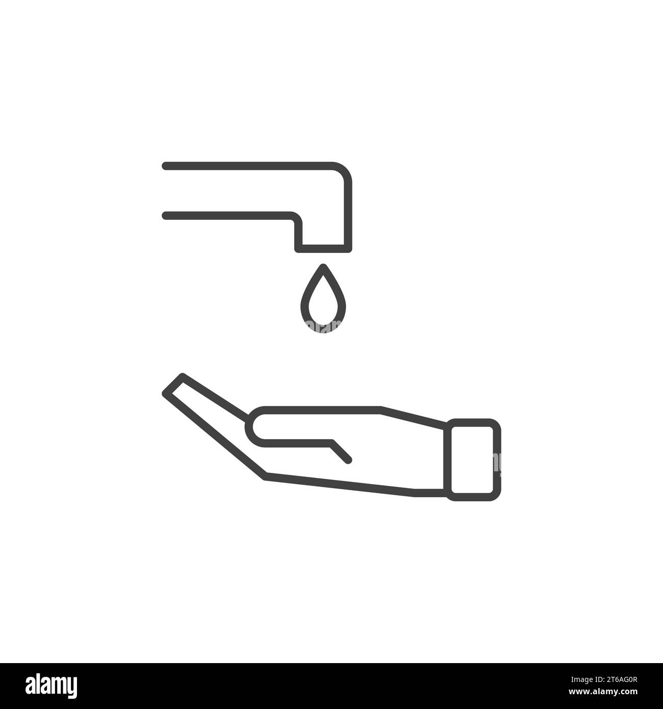 Hands Cleaning outline icon. Vector Wash Hands concept symbol in thin ...