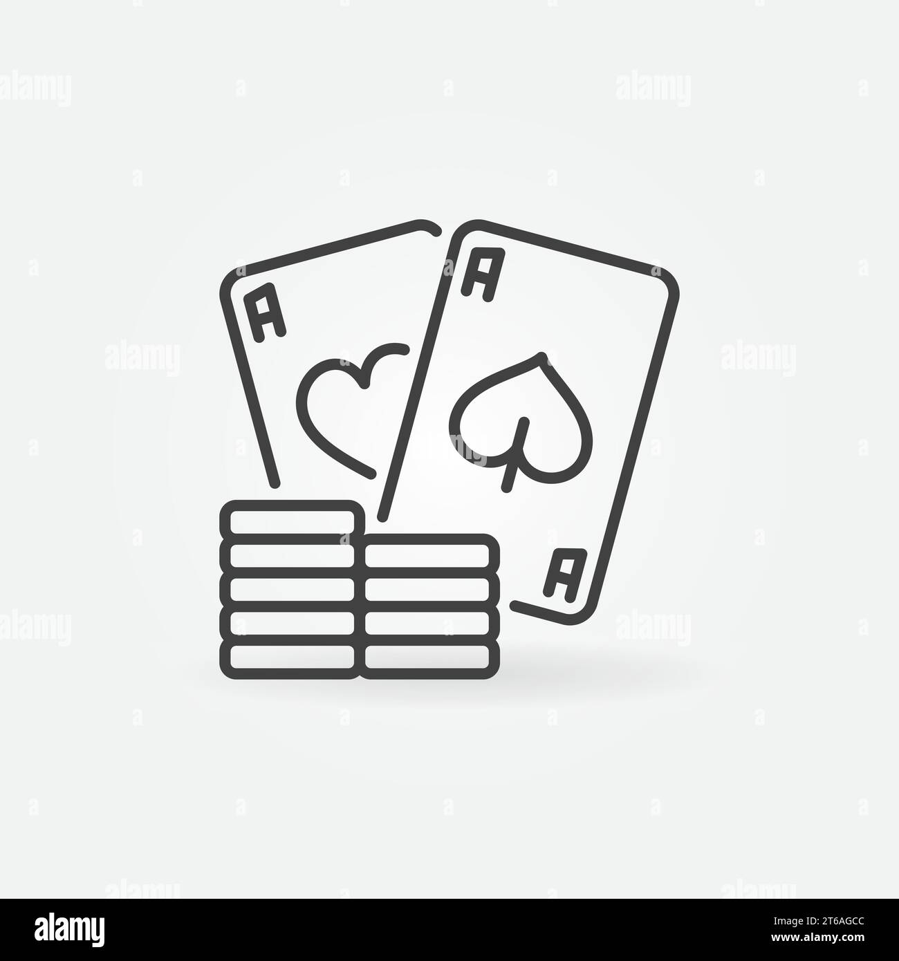 Pair aces poker chips Stock Vector Images - Alamy