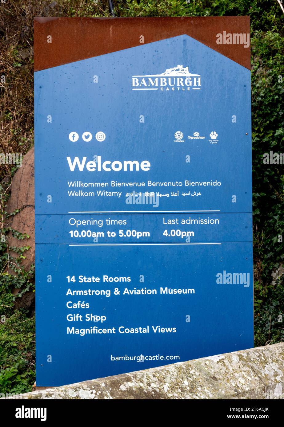 Bamburgh Castle, Bamburgh, Northumberland, England, UK - grade I listed ...