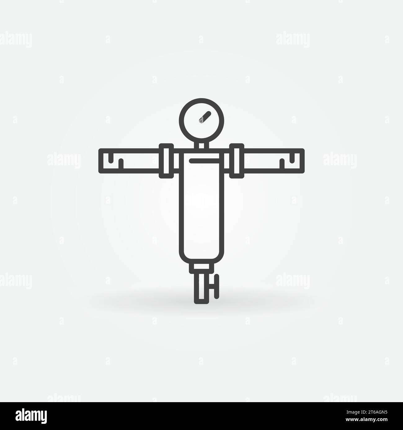 Water Pre-filter with Self-cleaning linear vector concept icon or logo ...