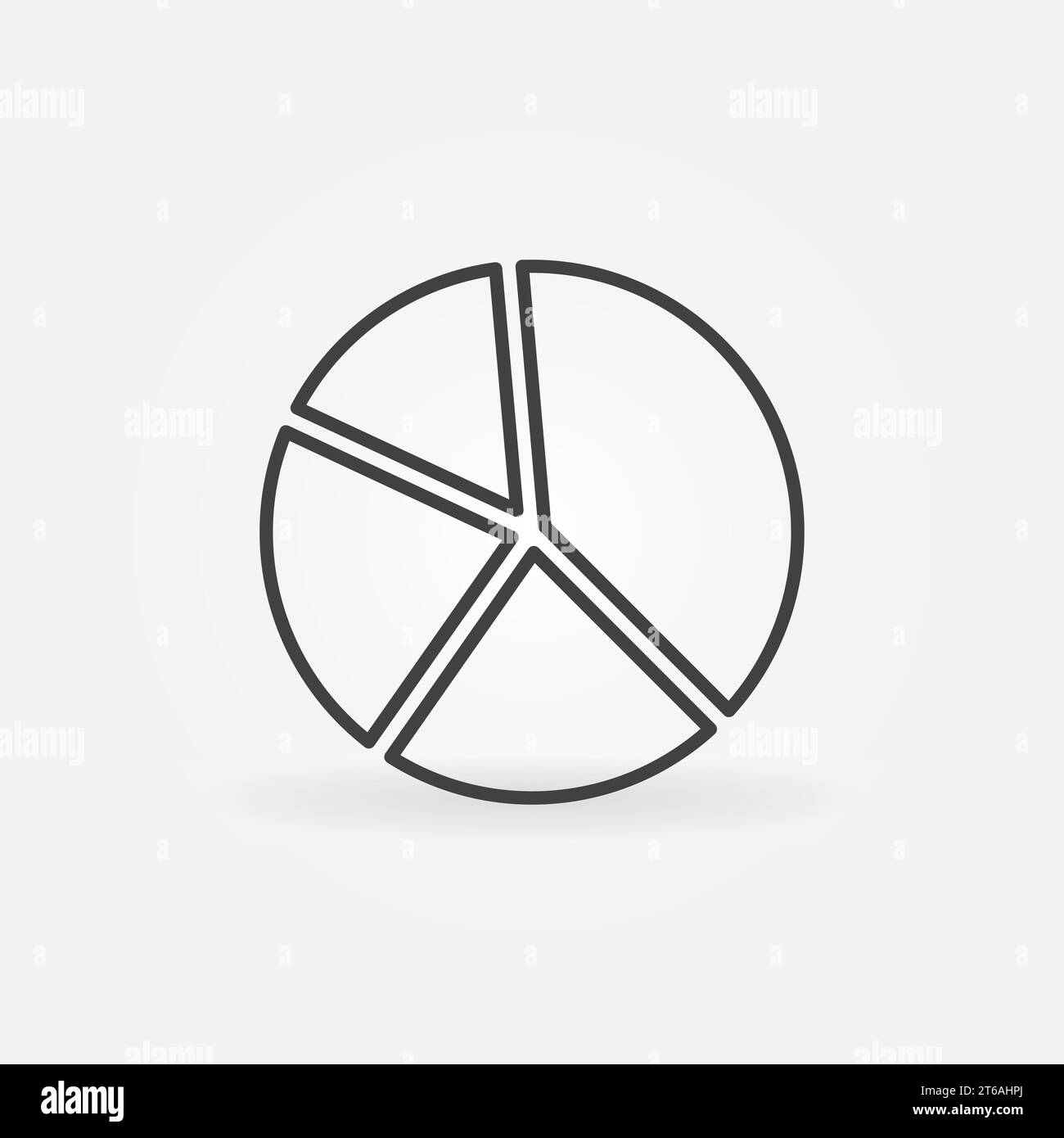 Vector Pie Chart concept icon or logo element in thin line style Stock Vector Image & Art - Alamy