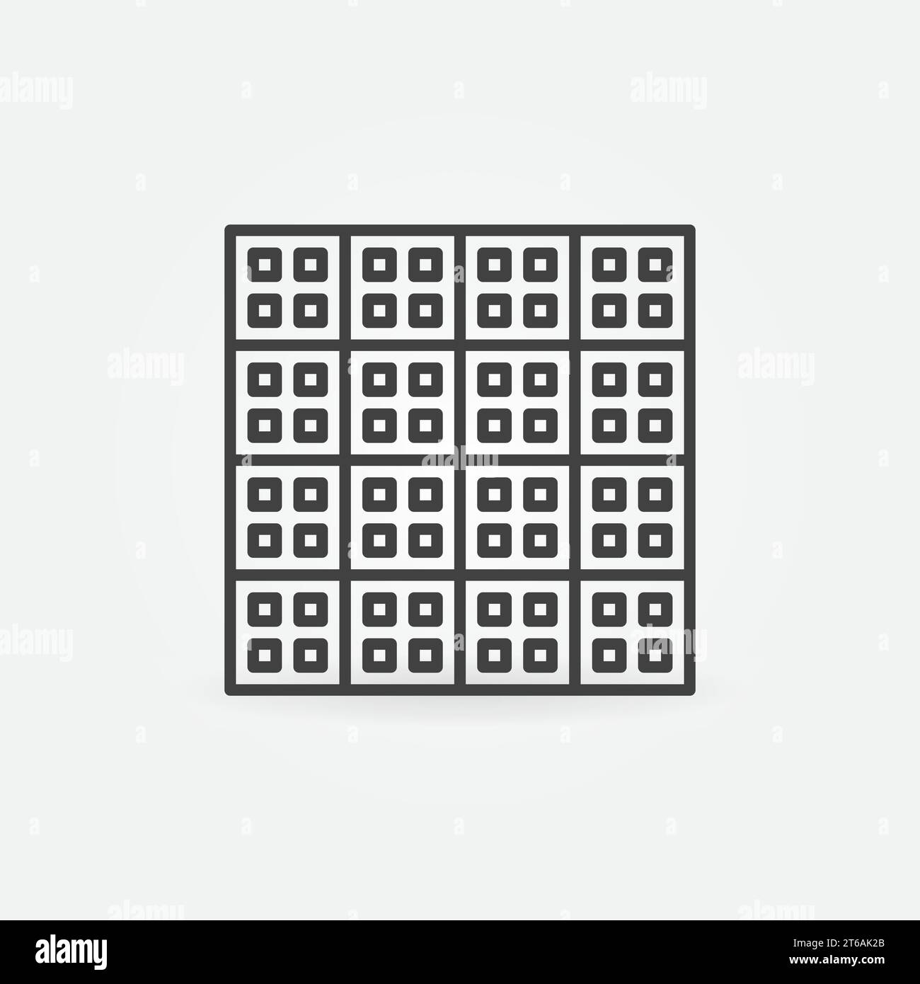 Floor Tiles vector concept simple icon or symbol in thin line style ...