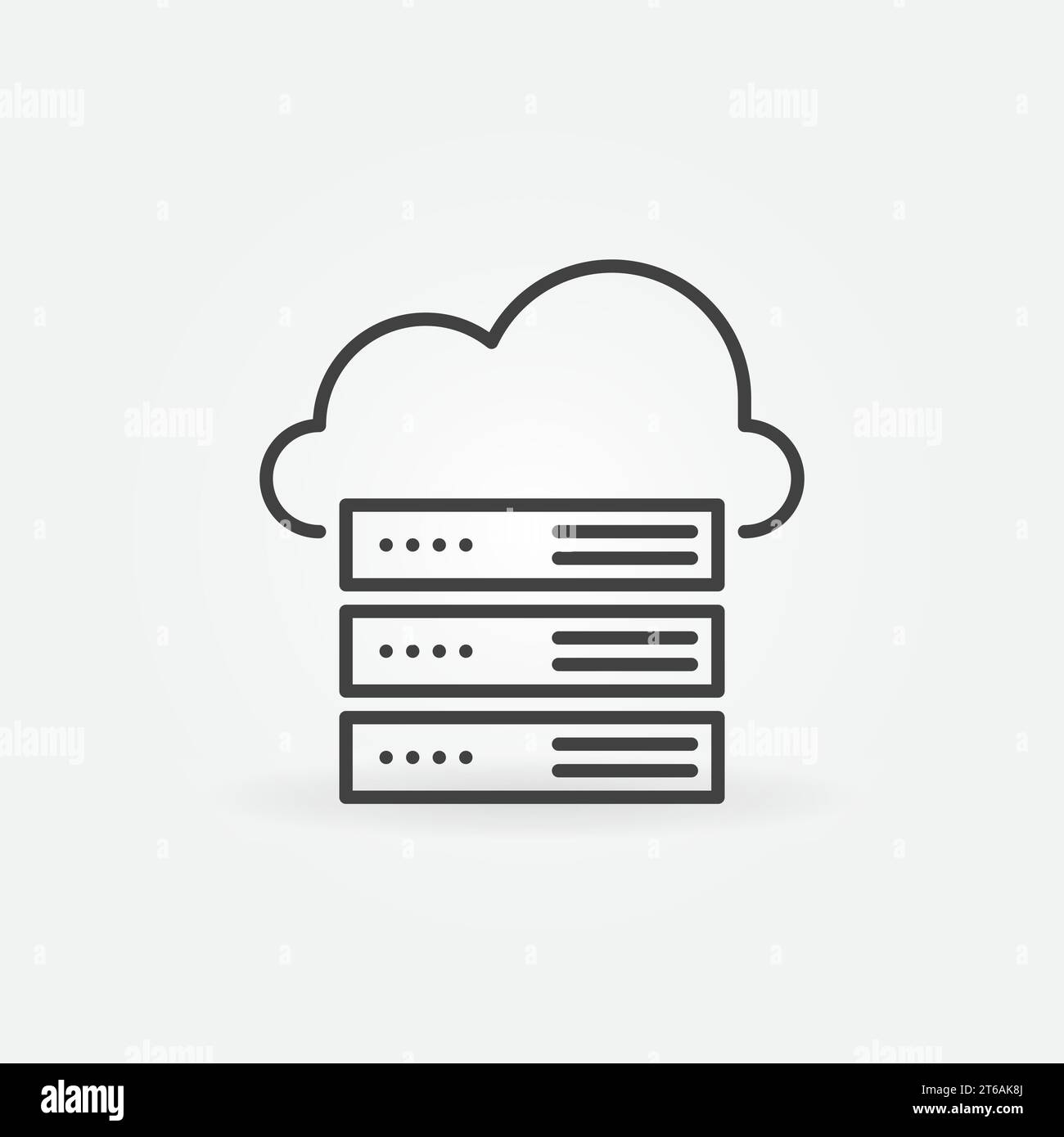 Cloud Server vector concept icon or sign in outline style Stock Vector ...