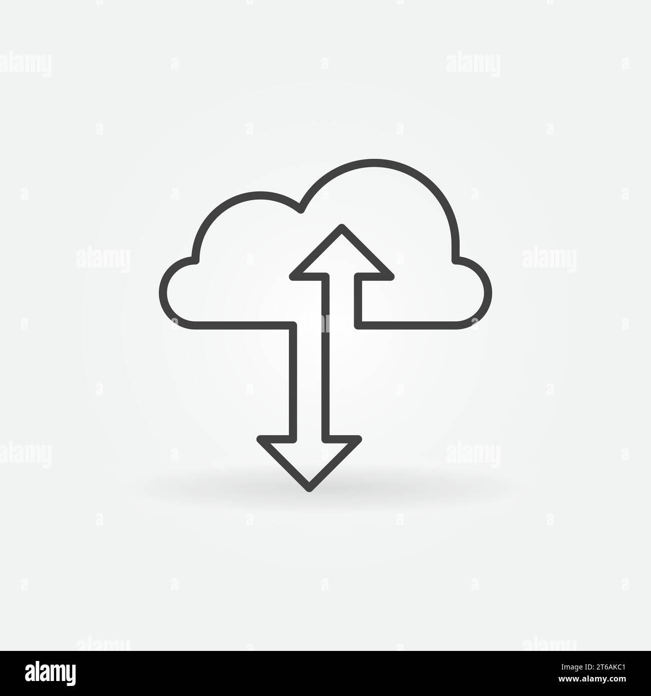 Cloud arrows icon outline hi-res stock photography and images - Alamy