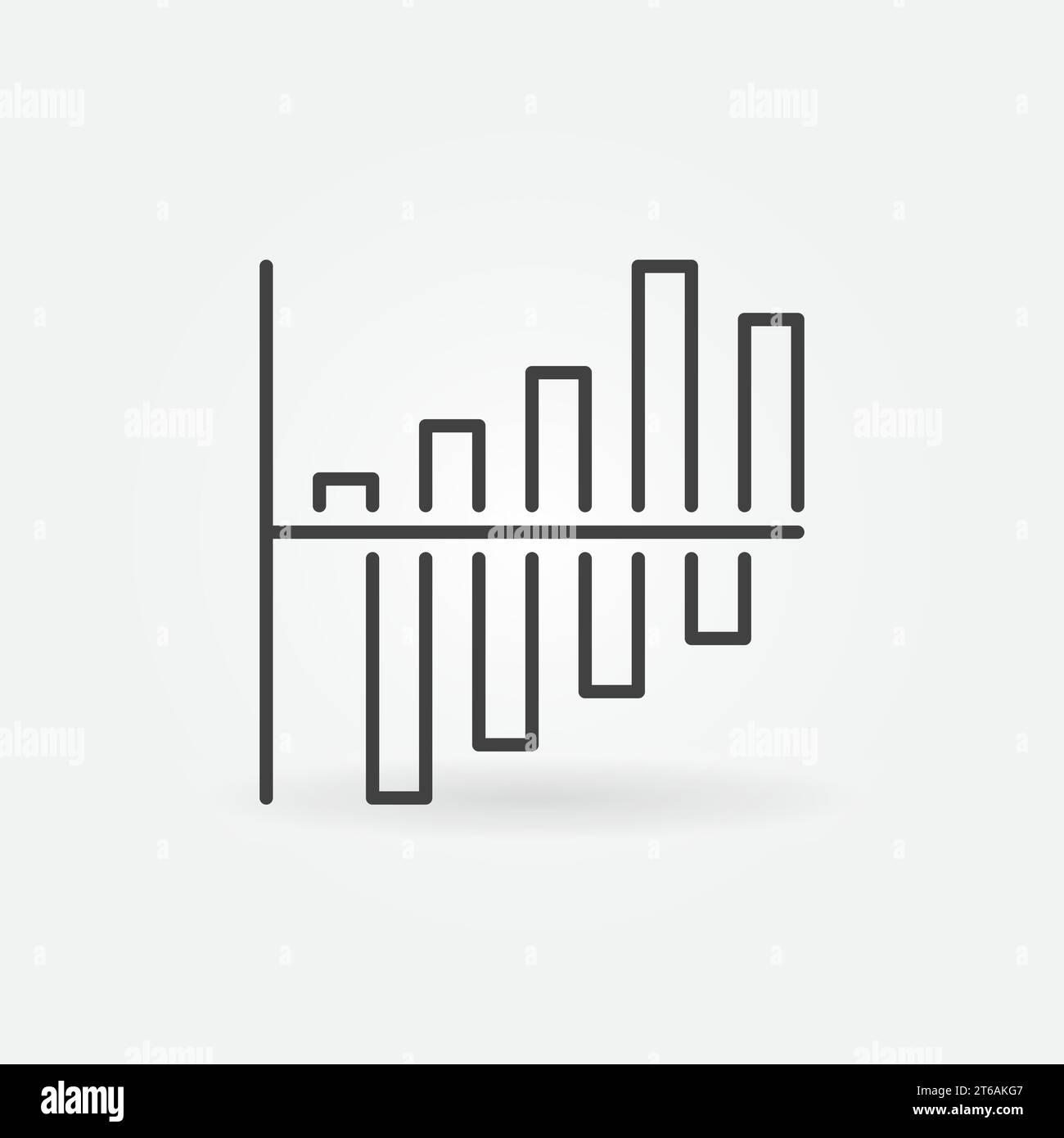 Vector Bar Chart linear vector concept icon or logo element Stock ...