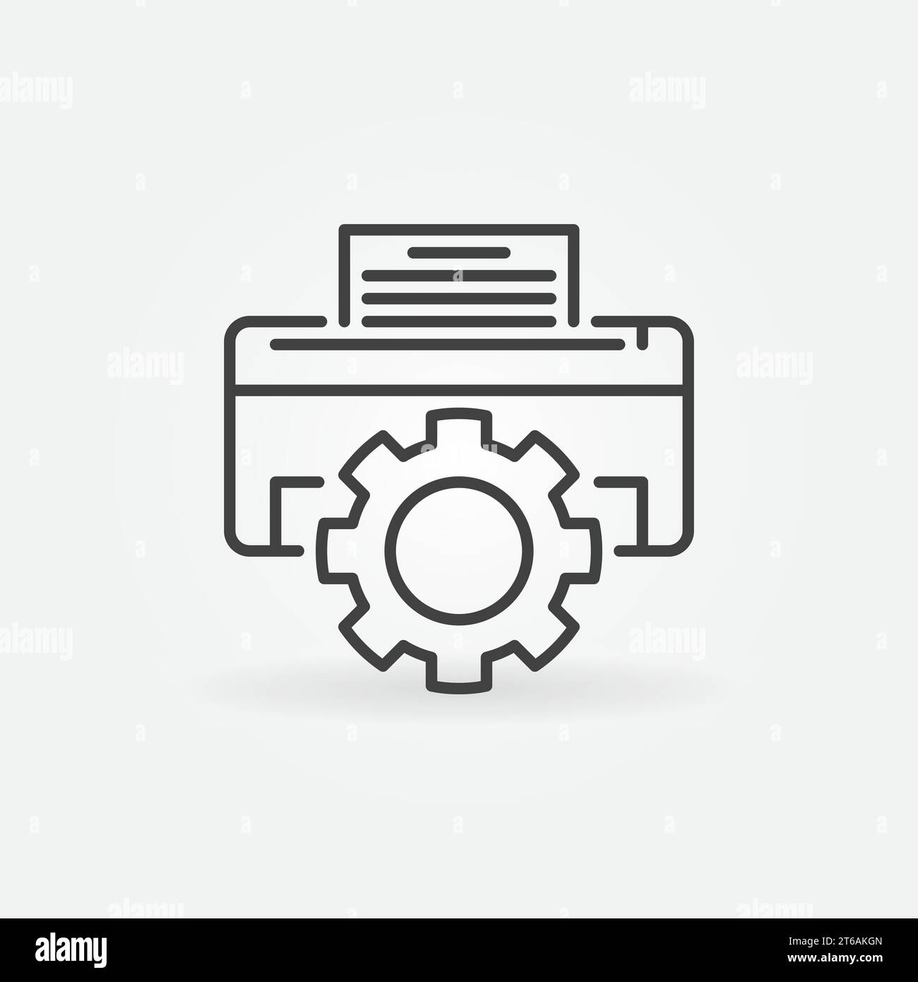 Printer Repair vector concept icon or sign in outline style Stock ...