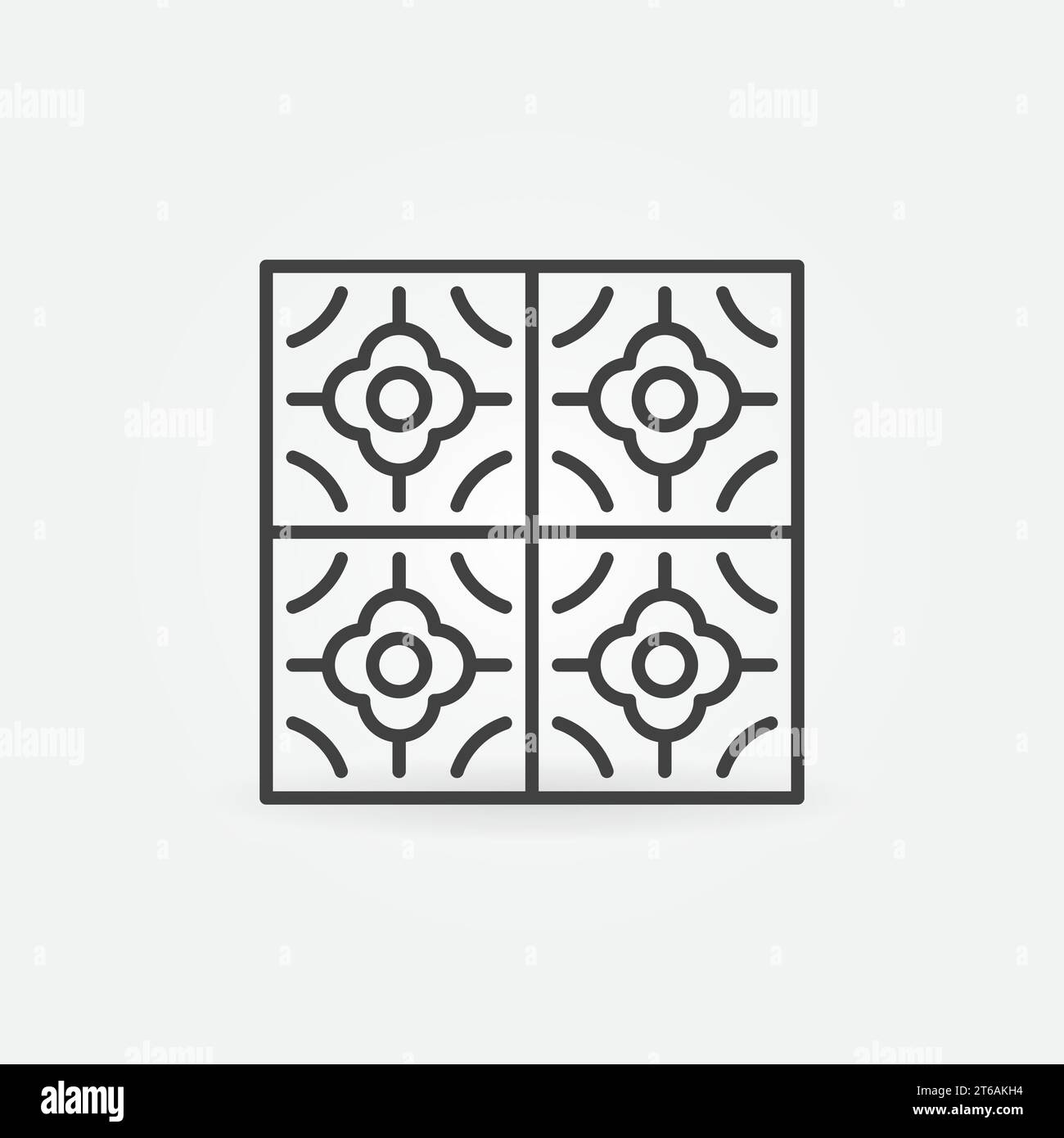 Ceramic Tile linear vector concept icon or logo element Stock Vector ...