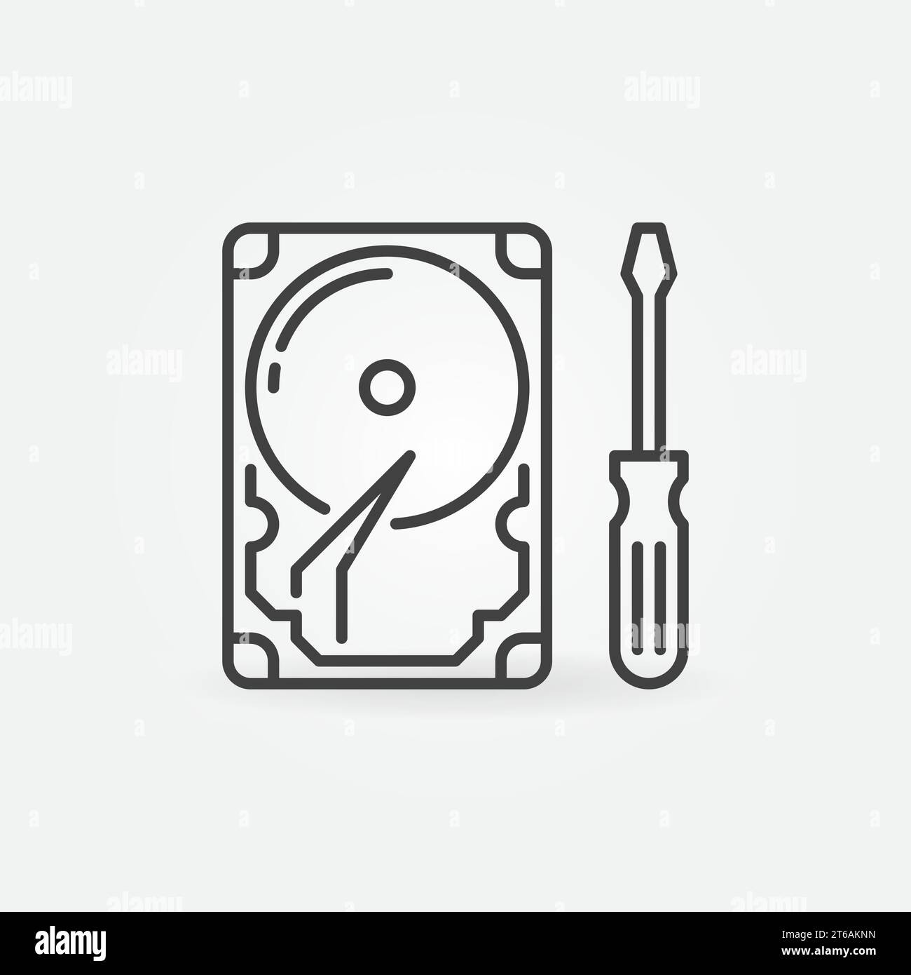 HDD with Screwdriver outline icon - vector Hard Disk Drive Repair ... HDD with Screwdriver outline icon - vector Hard Disk Drive Repair ...