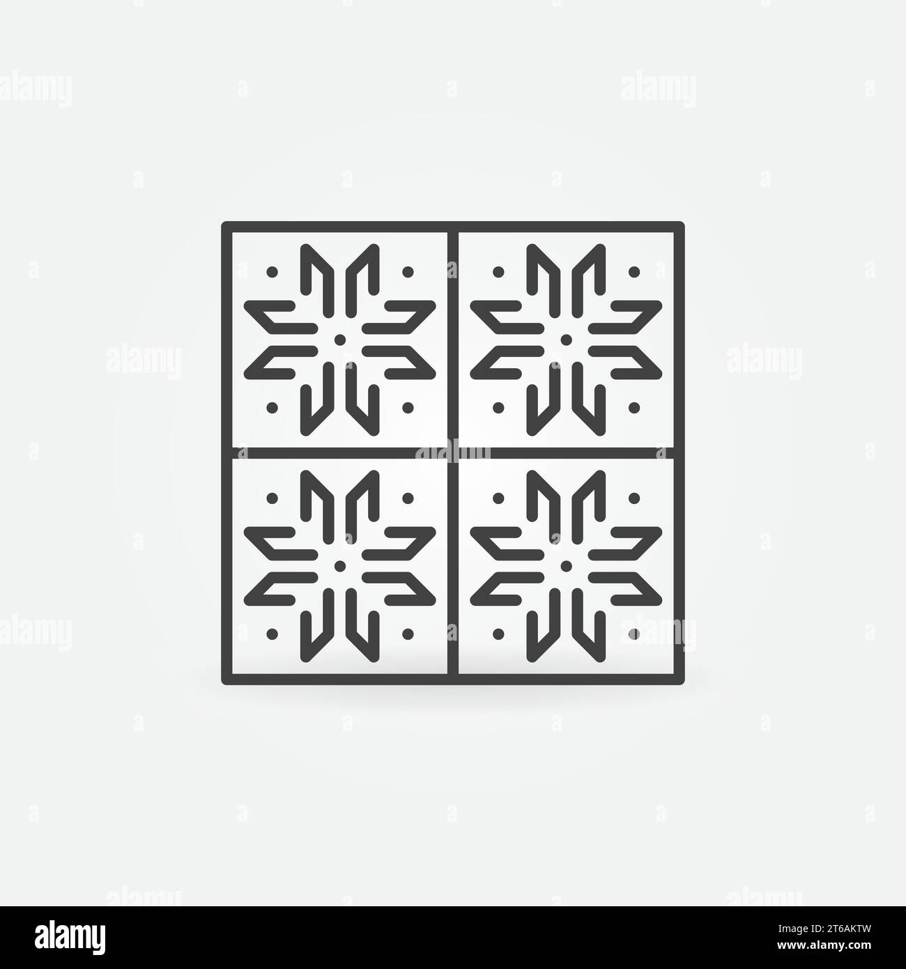 Wall Ceramic Tile vector concept icon or symbol in thin line style ...