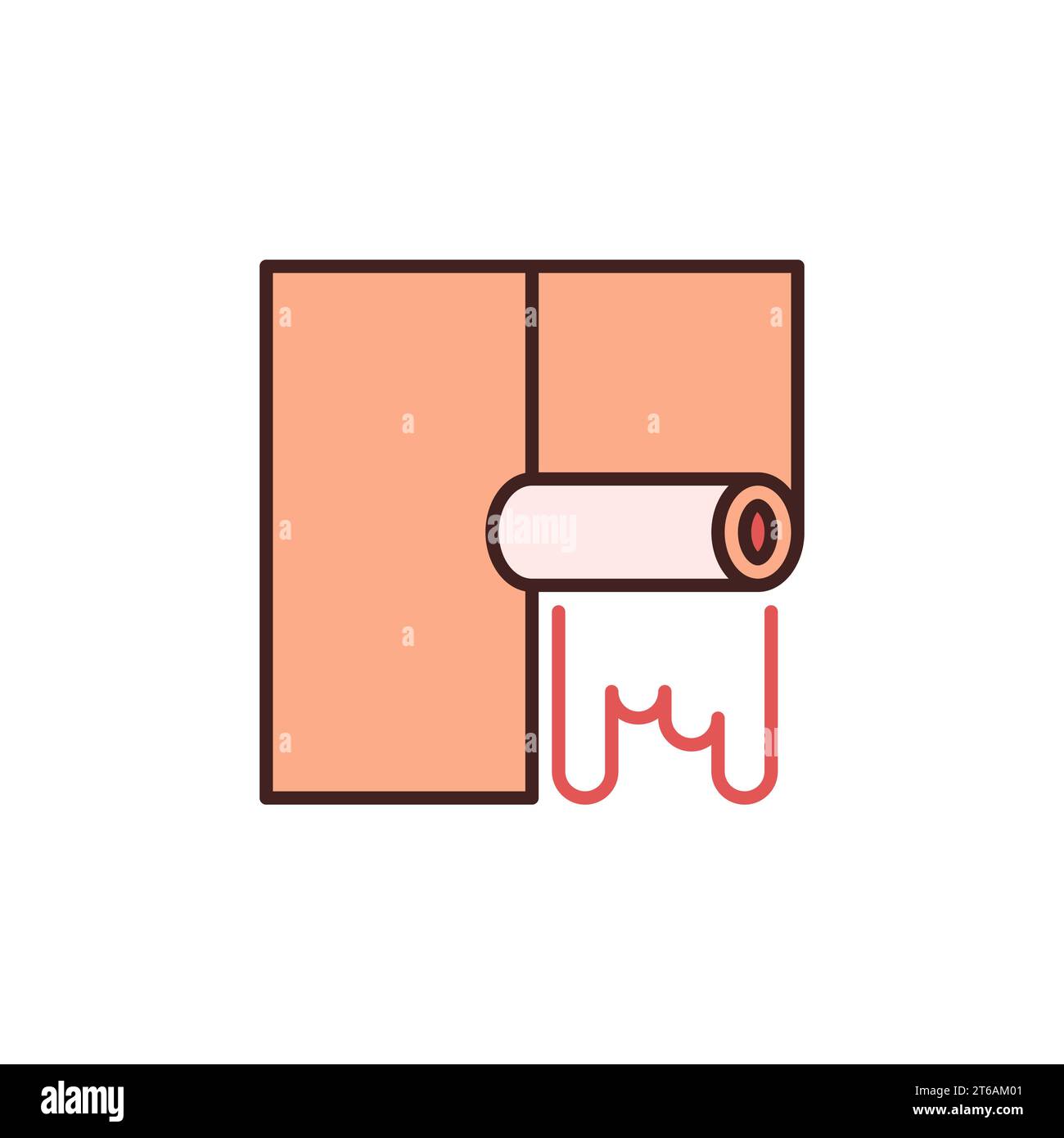 Wallpaper Hanging Process vector concept colored icon or symbol Stock ...