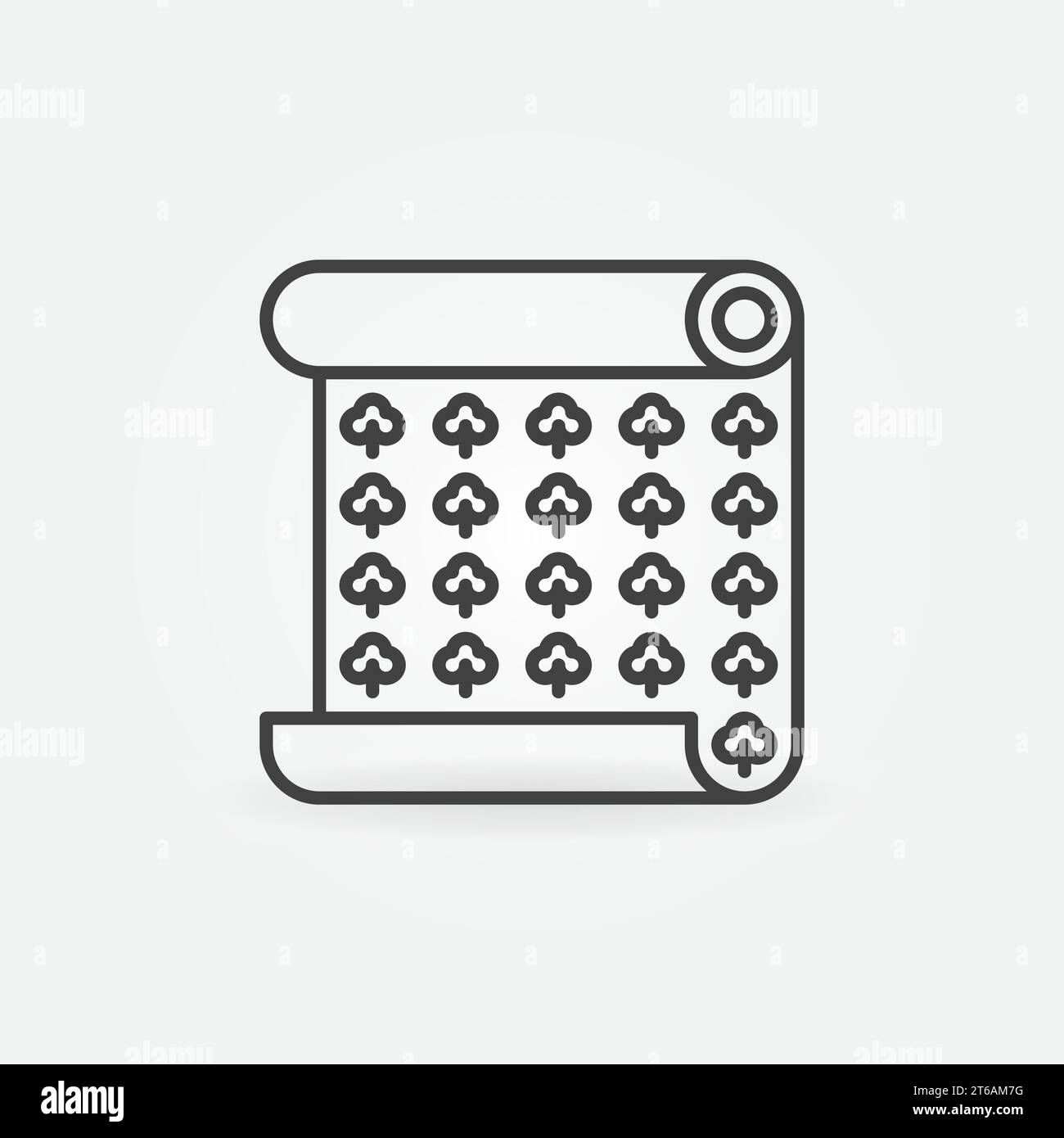 Roll of Wallpaper with creative Pattern vector concept icon or symbol ...