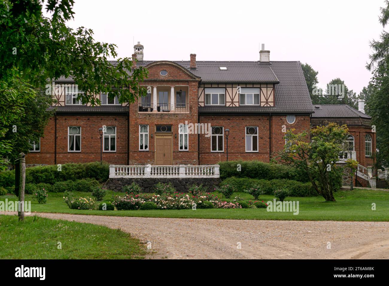 Old, restored manor of a German baron in Latvia Stock Photo - Alamy