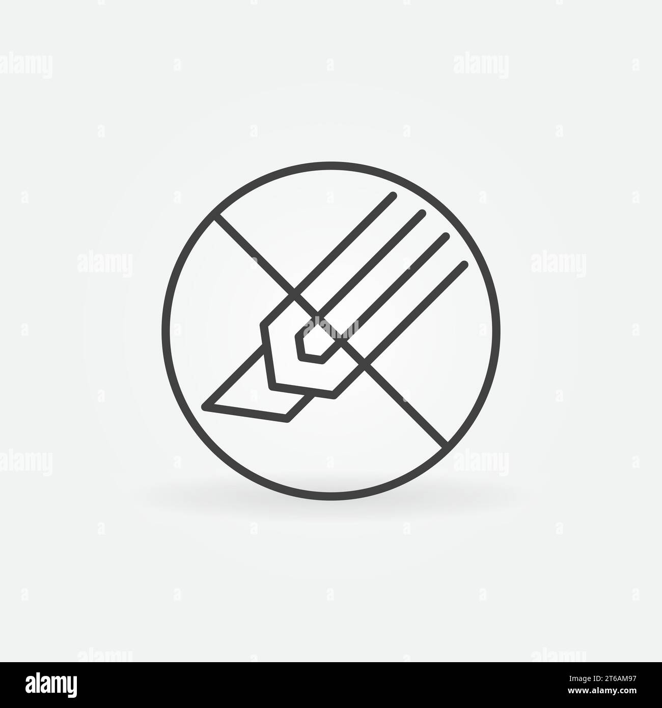 Do not use Cutter linear icon. Vector Knife Forbidden concept sign in ...