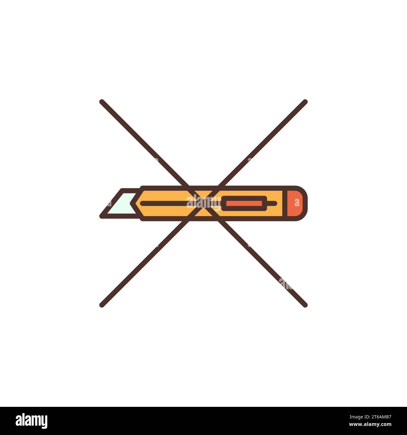 Do not open with a Cutter vector forbidden concept colored icon or sign ...