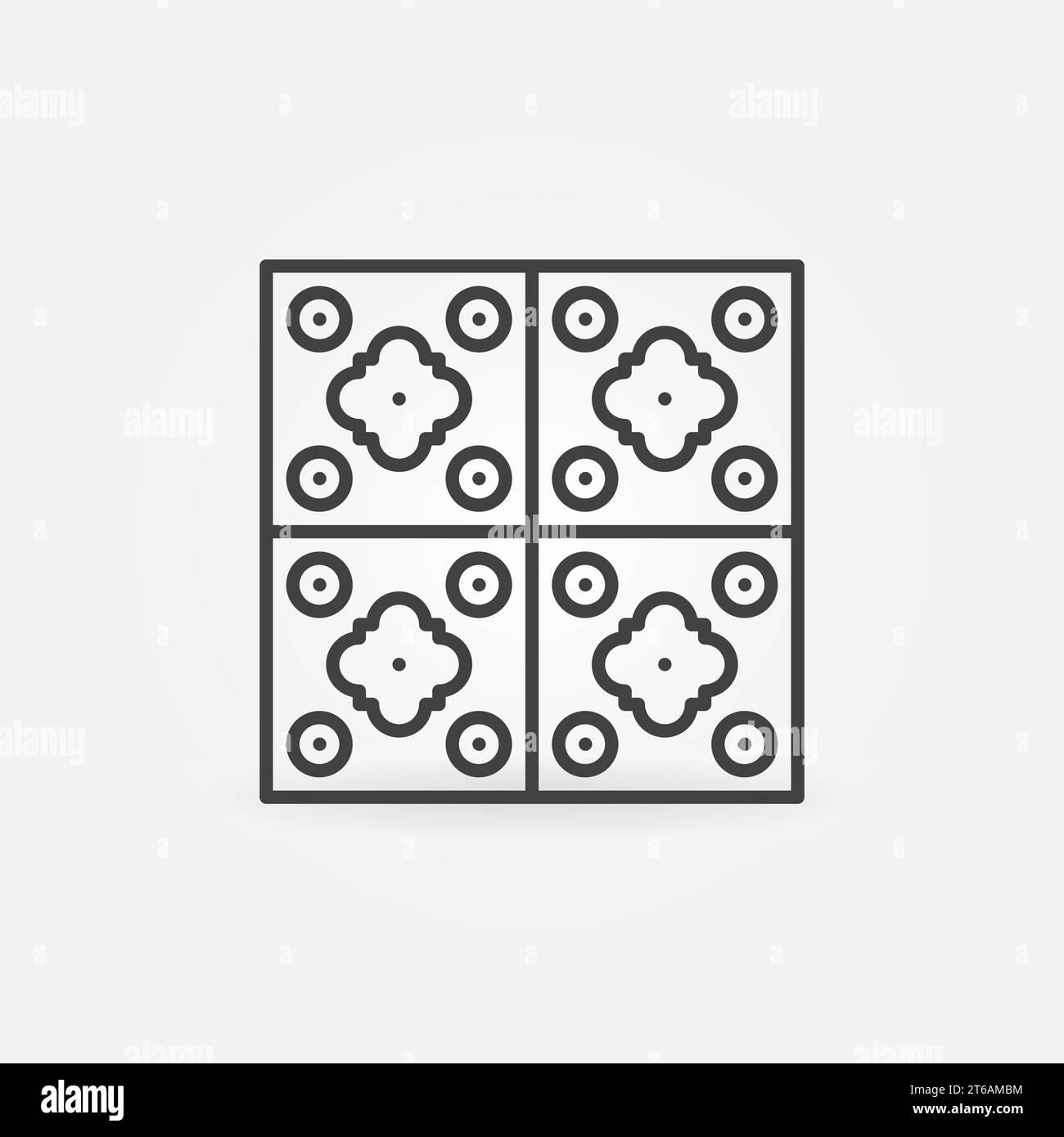Wall Tile vector concept icon or symbol in thin line style Stock Vector ...