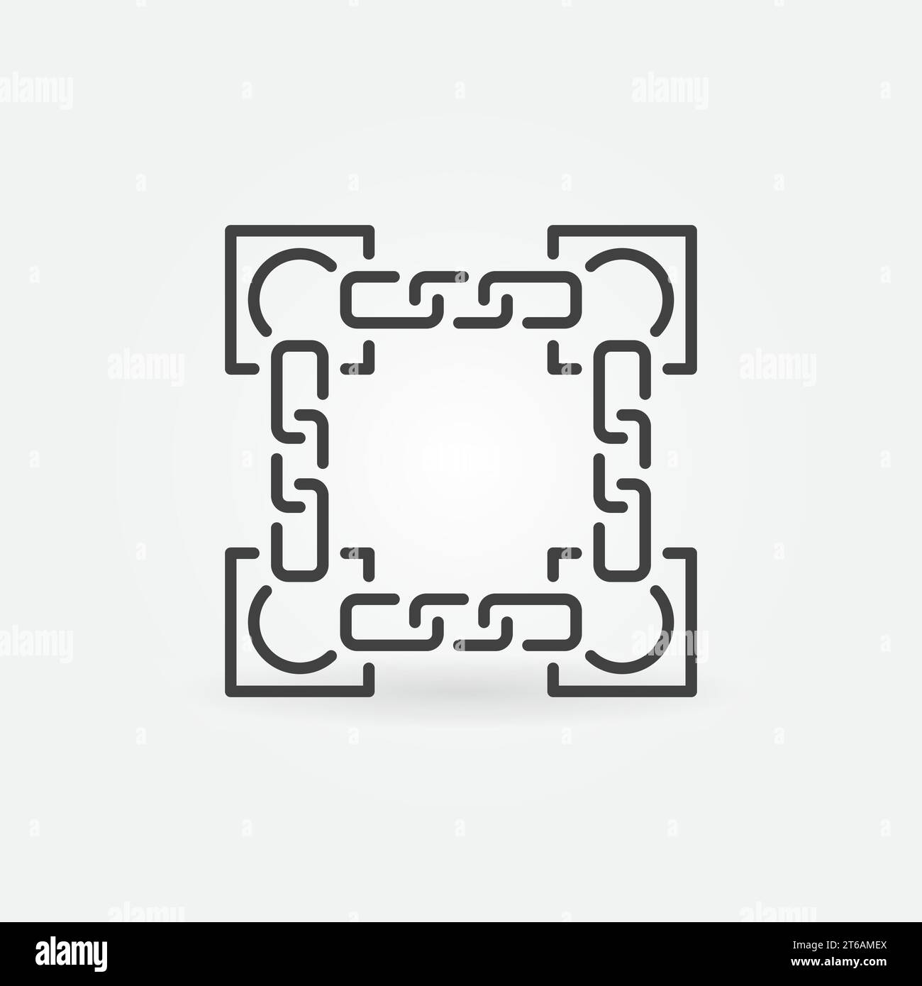 Block-Chain concept outline icon - vector Block Chain Technology line ... Block-Chain concept outline icon - vector Block Chain Technology line ...