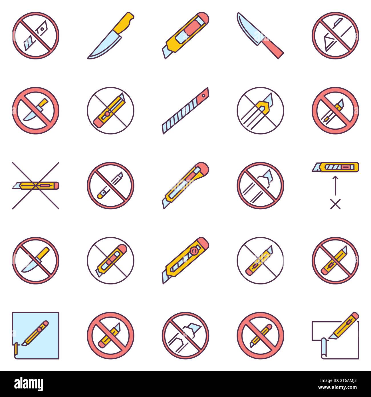 Red knives Stock Vector Images - Alamy