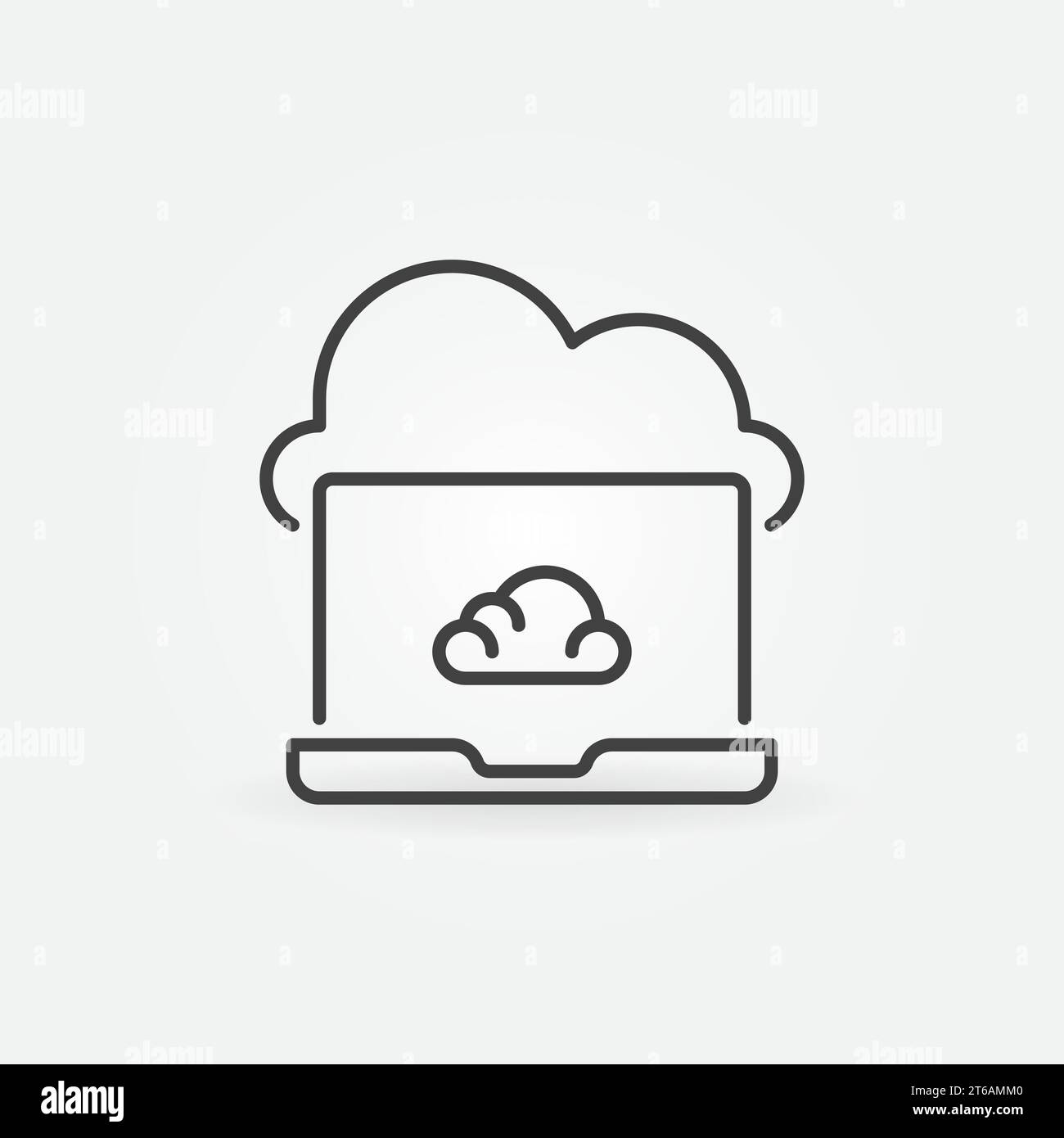 Cloud computing concept laptop Stock Vector Images - Alamy