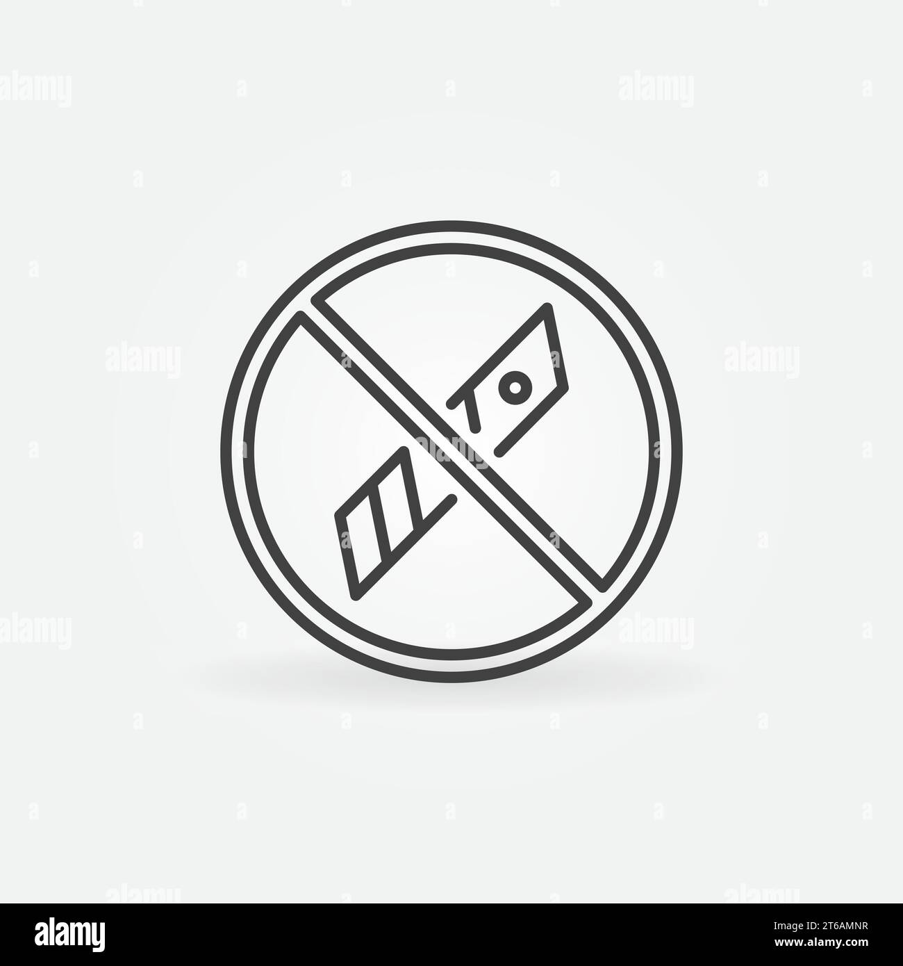 Do not use Knife Blades outline vector packaging concept icon or design ...