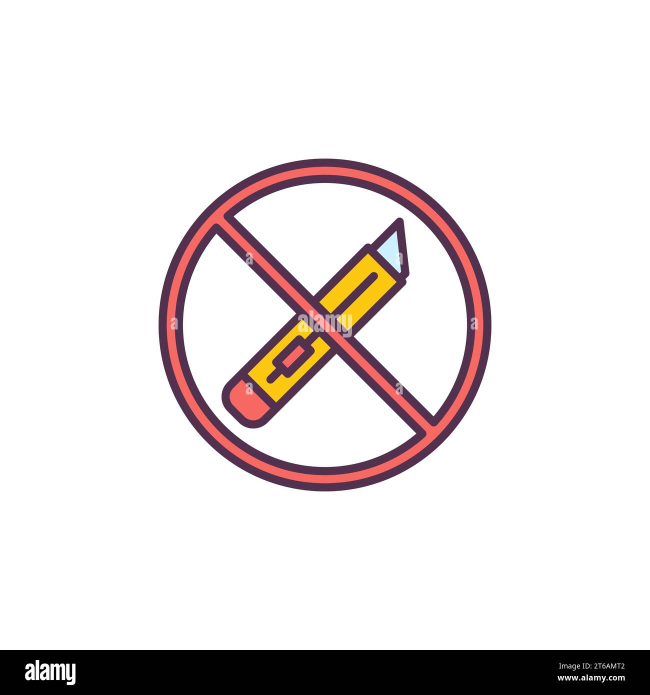 Do not use Cutter Tool vector concept round colored icon or symbol ...